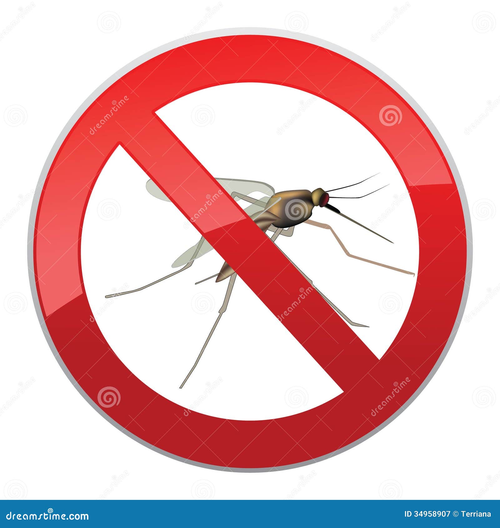 Mosquito. Symbol Parasite Warning Sign Vector Illustration ...
