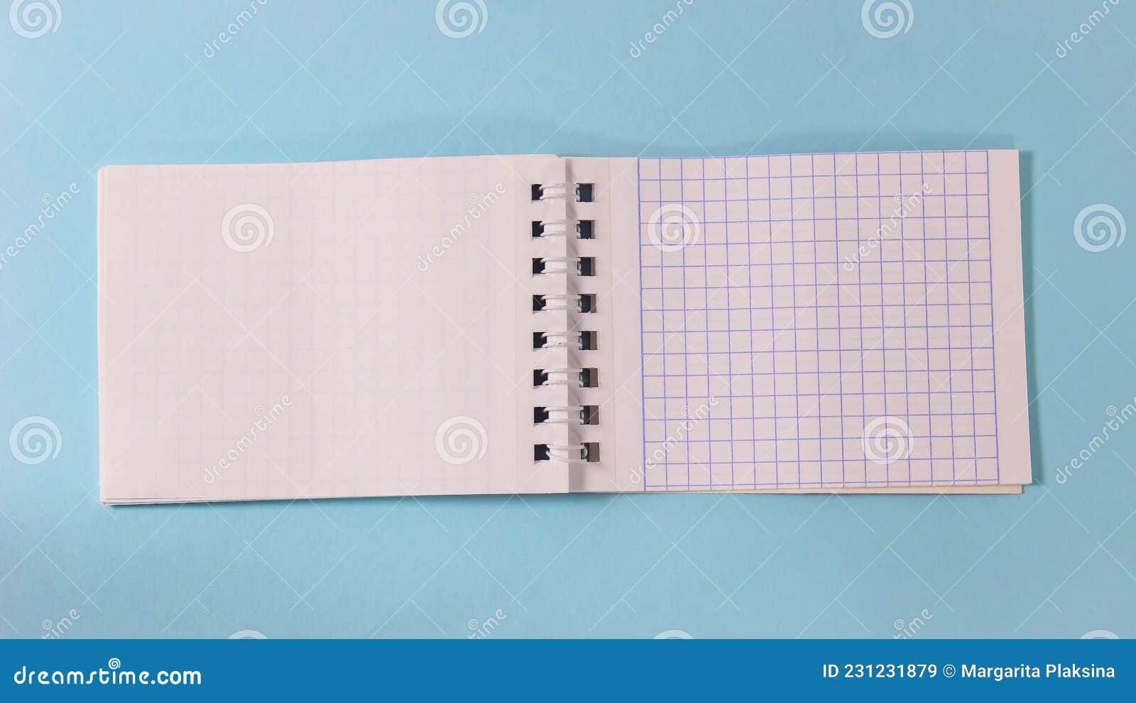 Stop Motion Animation. a Notebook on Springs with Clean Sheets in a ...