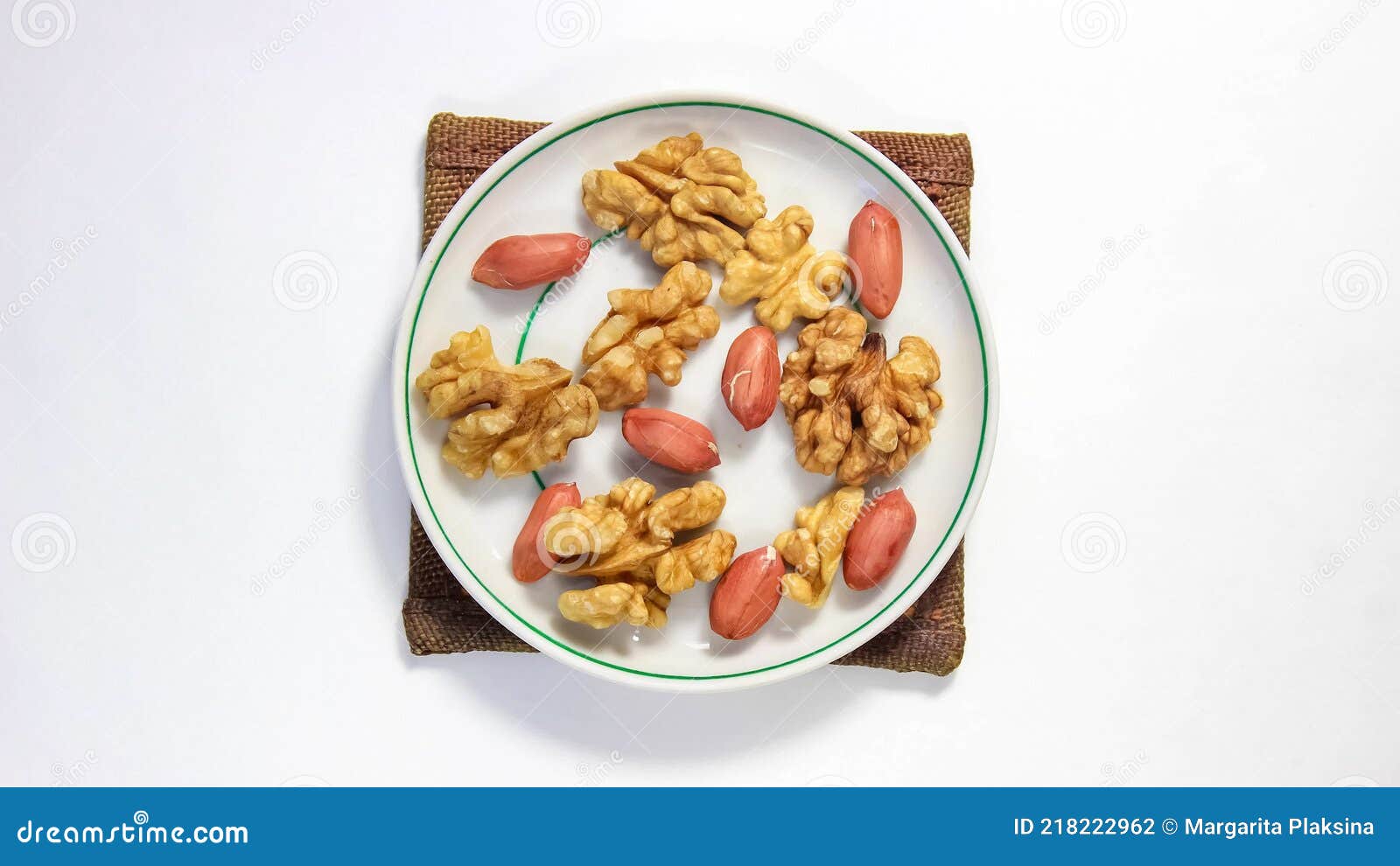 Stop Motion Animation. Peeled Walnuts and Peanuts Move Around the ...