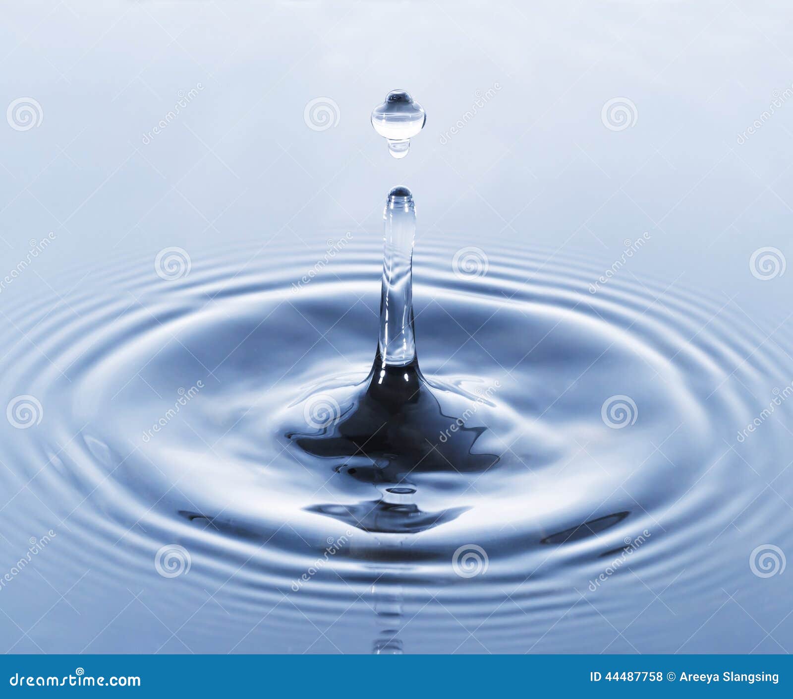 Stop Motion of Droplet on Water Surface Creating Wave Pattern Stock ...