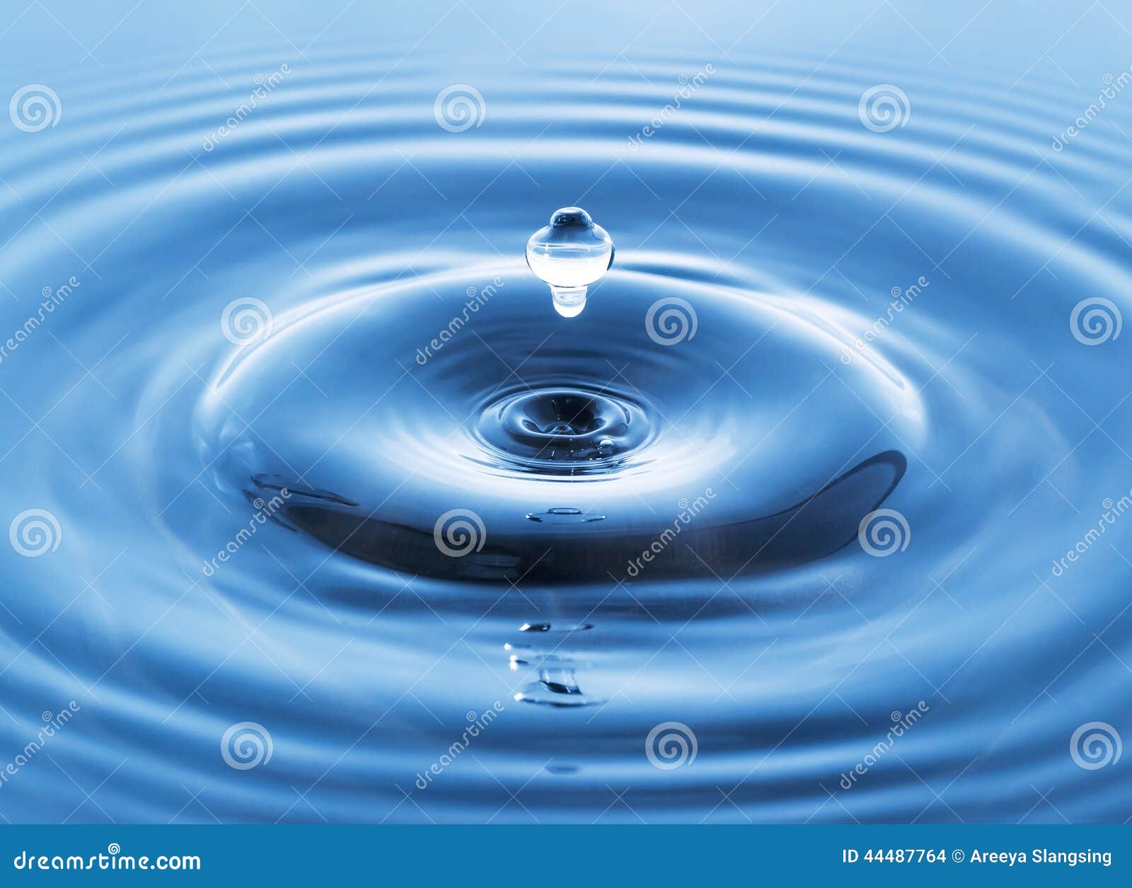 Stop Motion of Droplet on Water Surface Creating Wave Pattern Stock ...