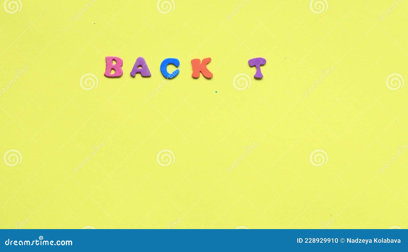 Stop Motion Words from Multi Colored Letters on a Yellow Background ...