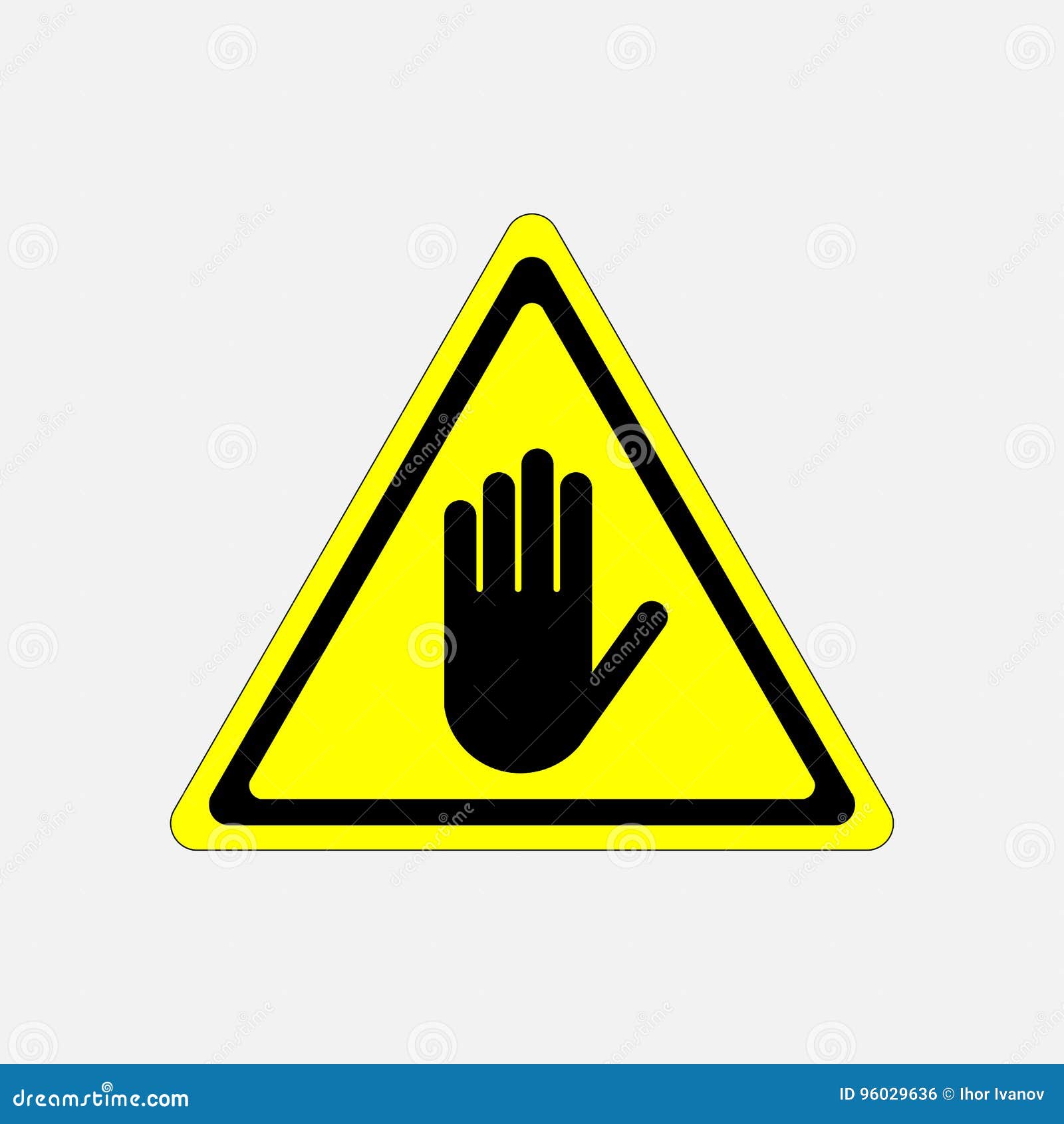 No Entry Hand Sign On Transparent Background. Red Stop Sign Icon With ...