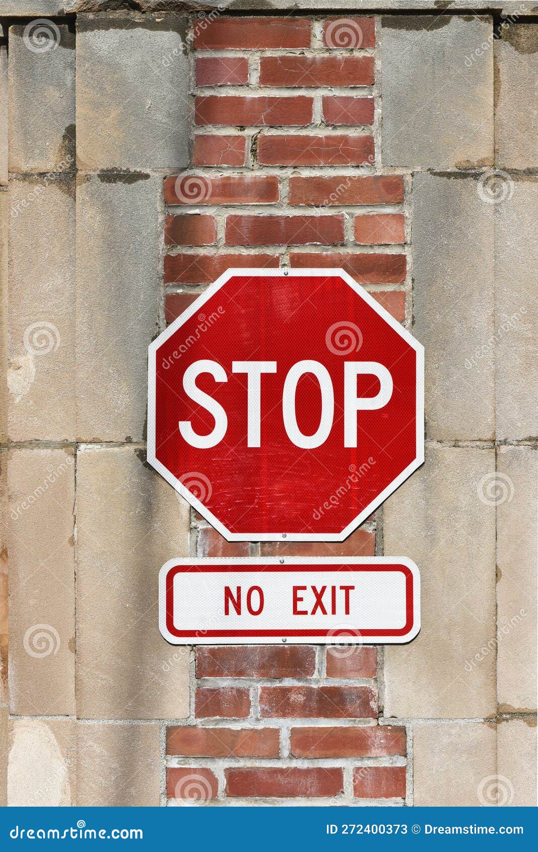 Stop No Exit Sign on Post of a Public Parking Lot Stock Image - Image ...