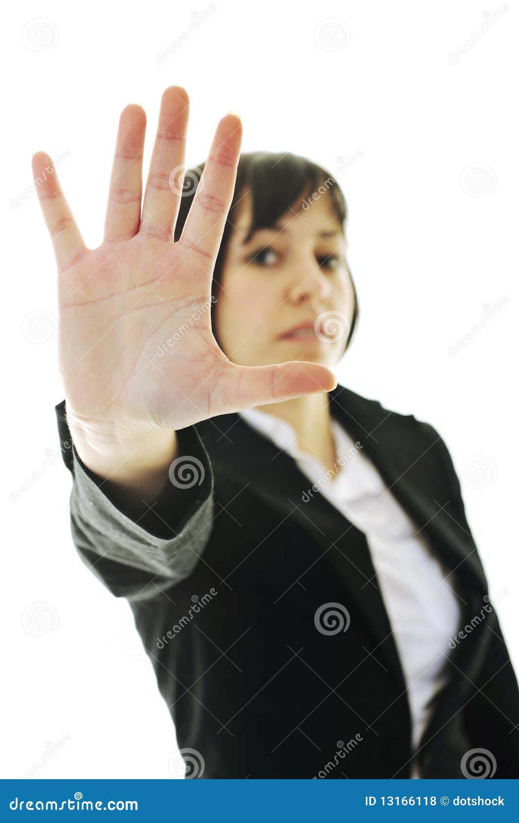 Stop now! stock photo. Image of business, beauty, face - 13166118