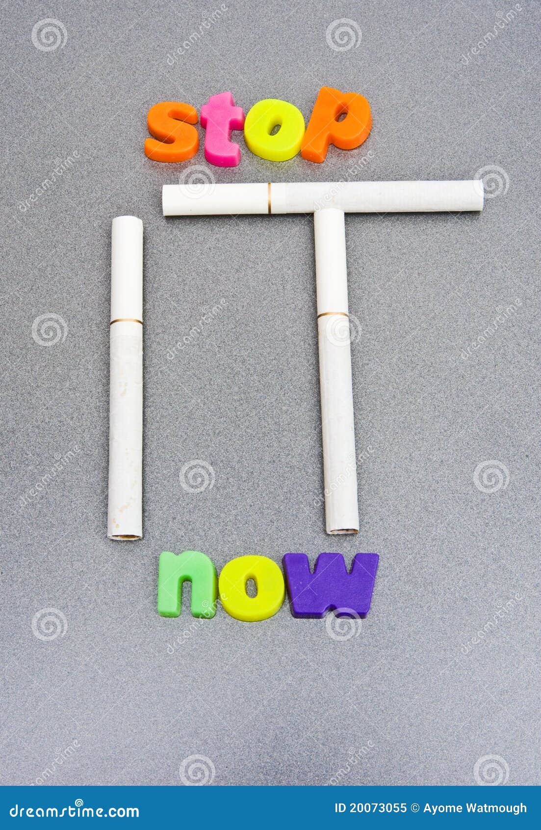 Stop it Now: Smoking and Health Risk.. Stock Image - Image of ...