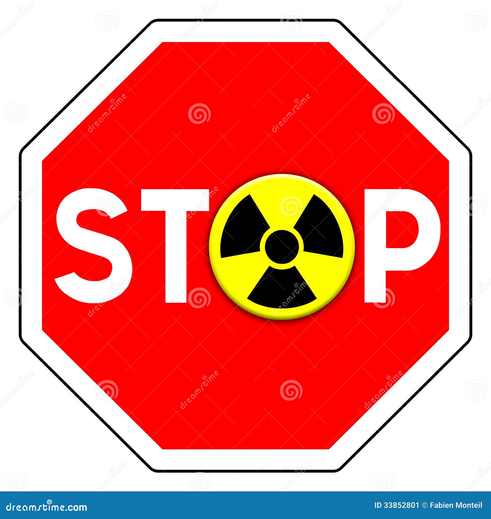 Stop nuclear stock illustration. Illustration of isolated - 33852801