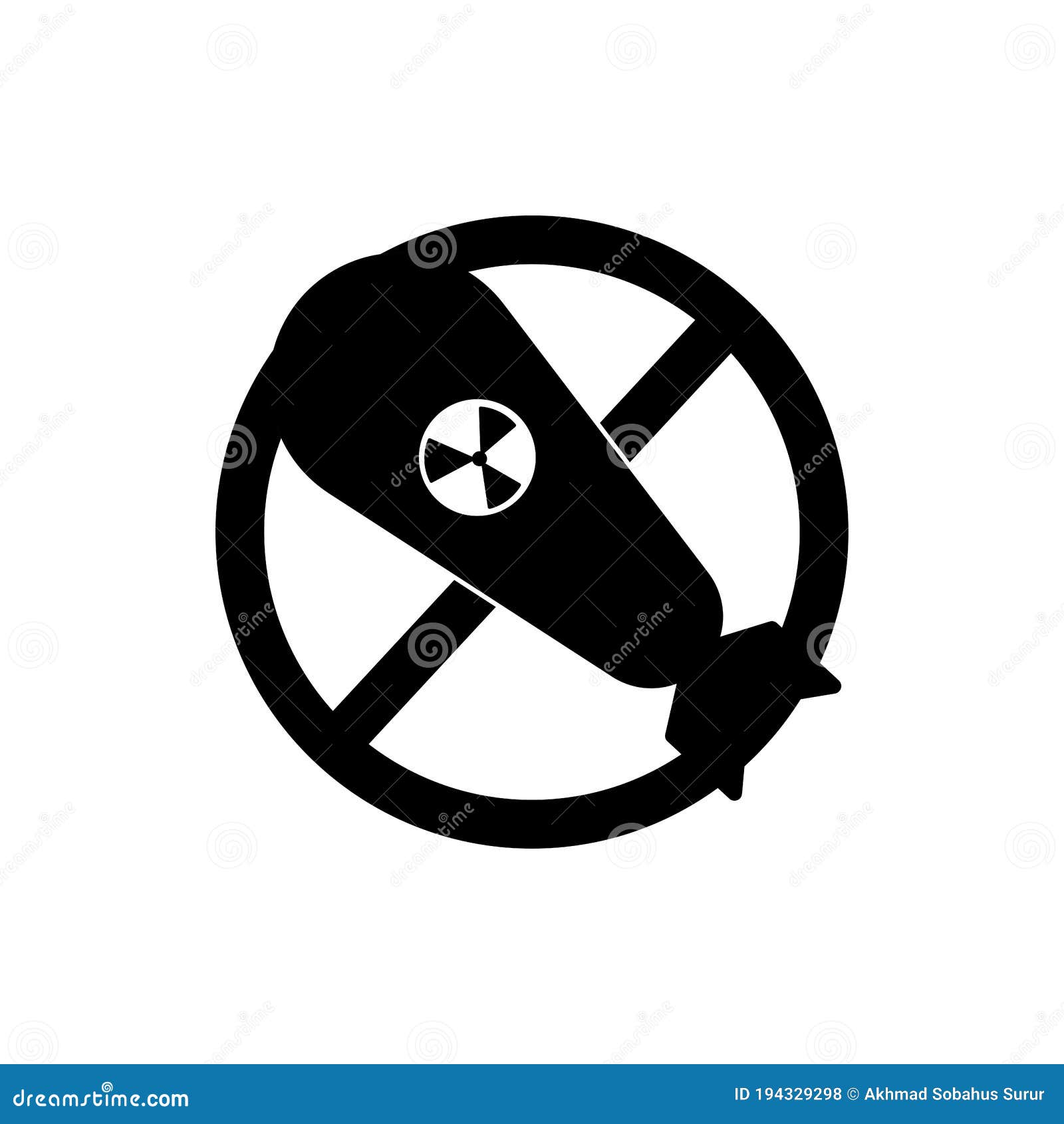 Stop Nuclear Test Icon. Design Vector Stock Vector - Illustration of ...