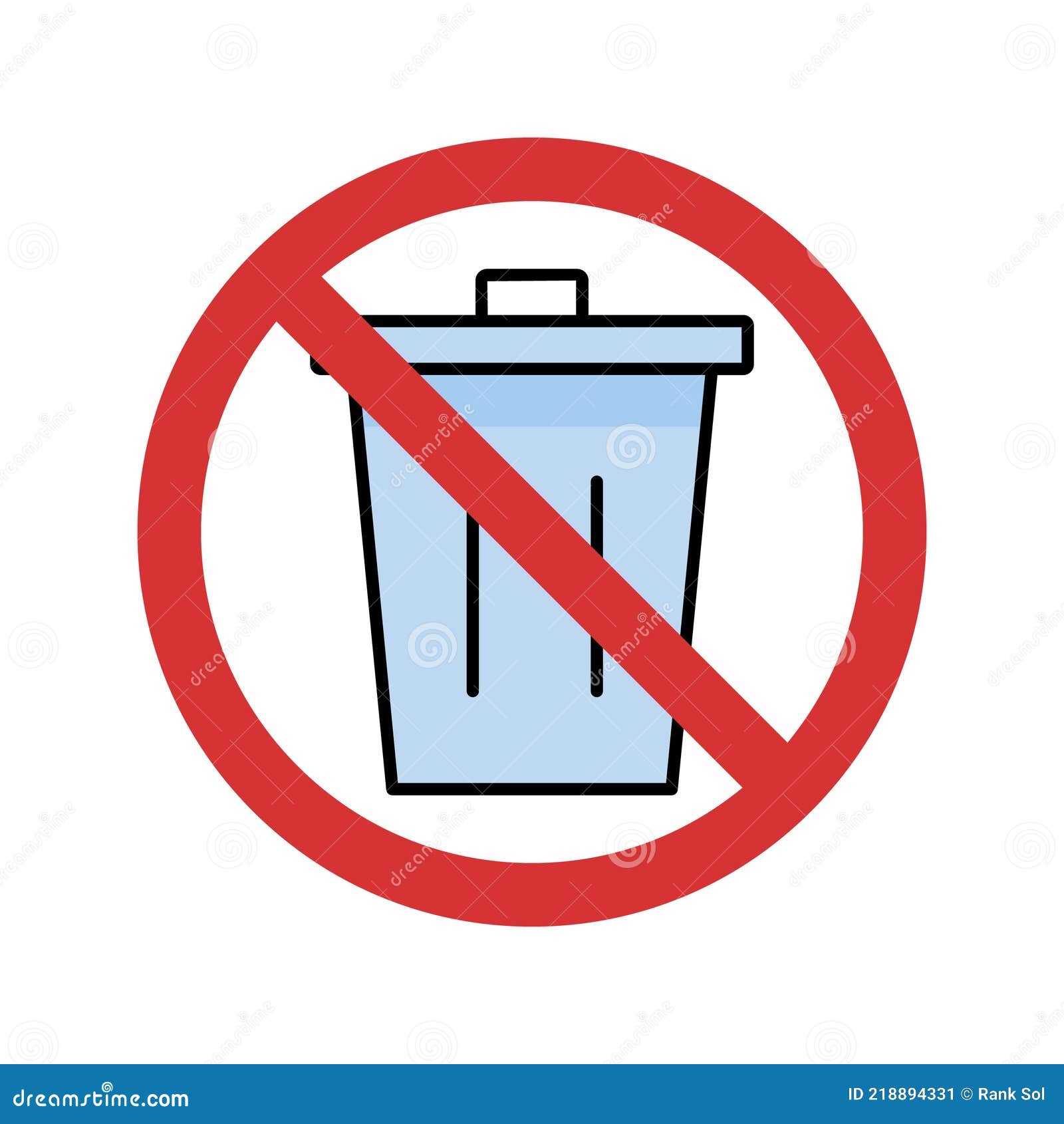 Stop Open Dustbin Isolated Vector Icon Which Can Easily Modify or Edit ...