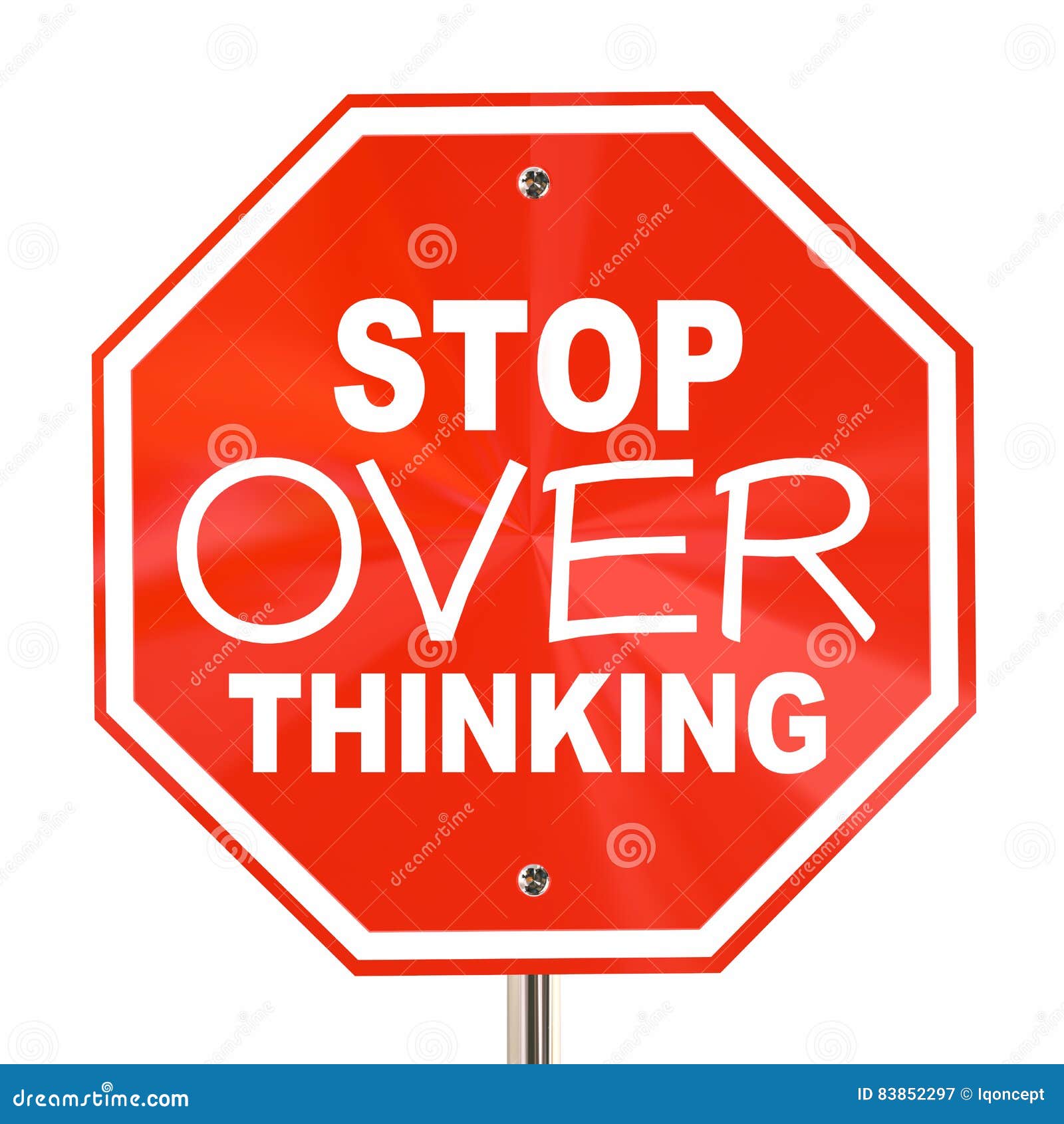 Stop Over Thinking Sign Dont Analyze Too Much Stock Illustration ...