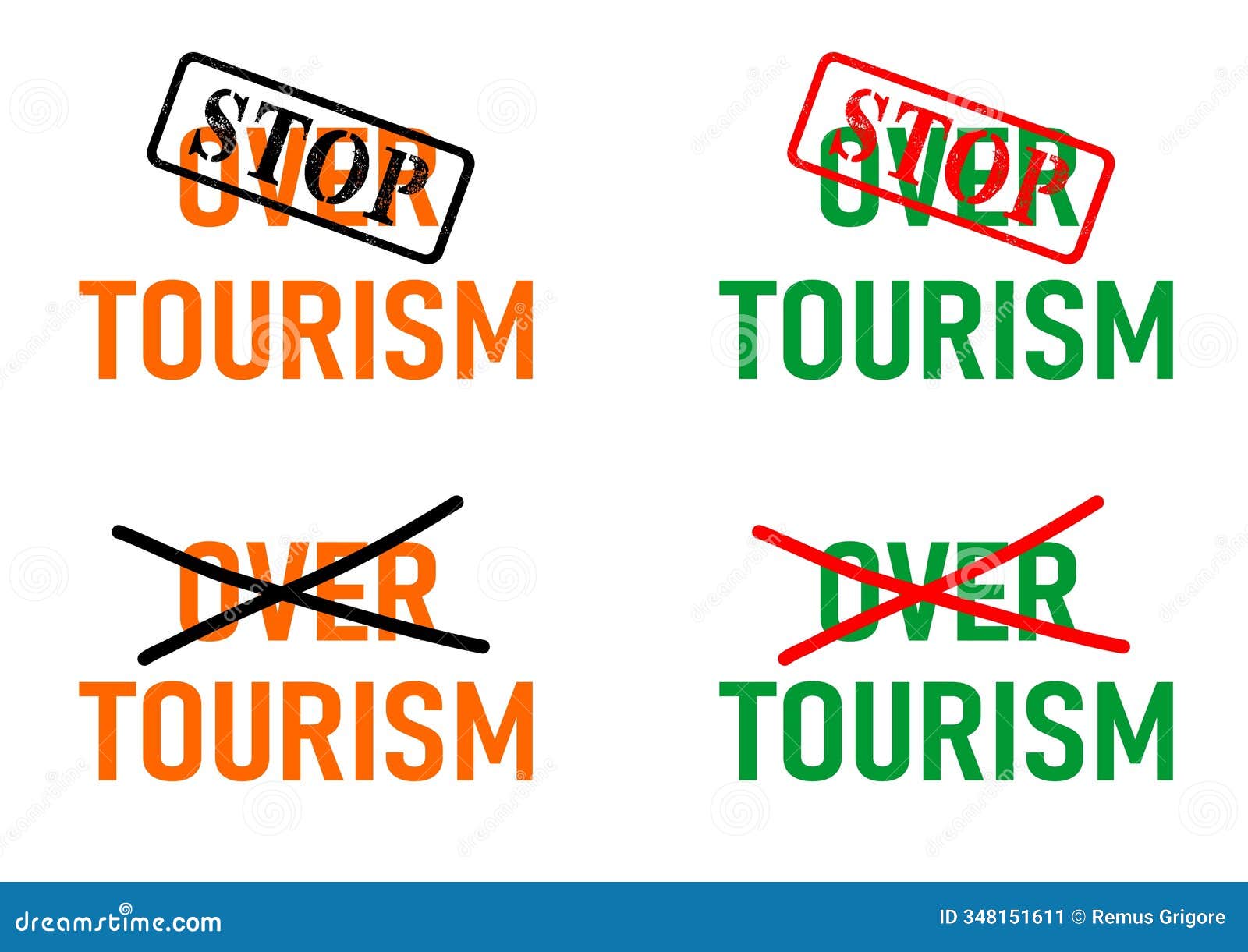Stop Overtourism - Cdr Format Stock Illustration - Illustration of ...