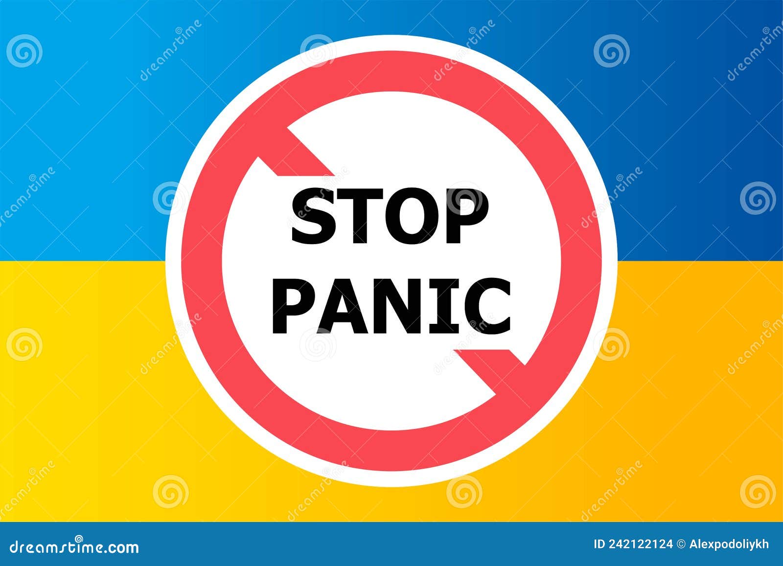 Stop Panic Flat Vector Illustration Stock Vector - Illustration of ...