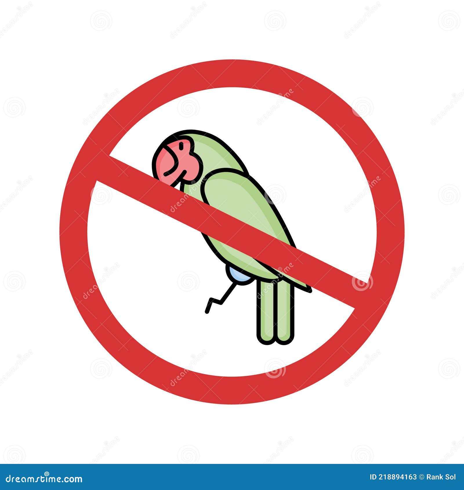 Stop Parrot Isolated Vector Icon Which Can Easily Modify or Edit Stock ...