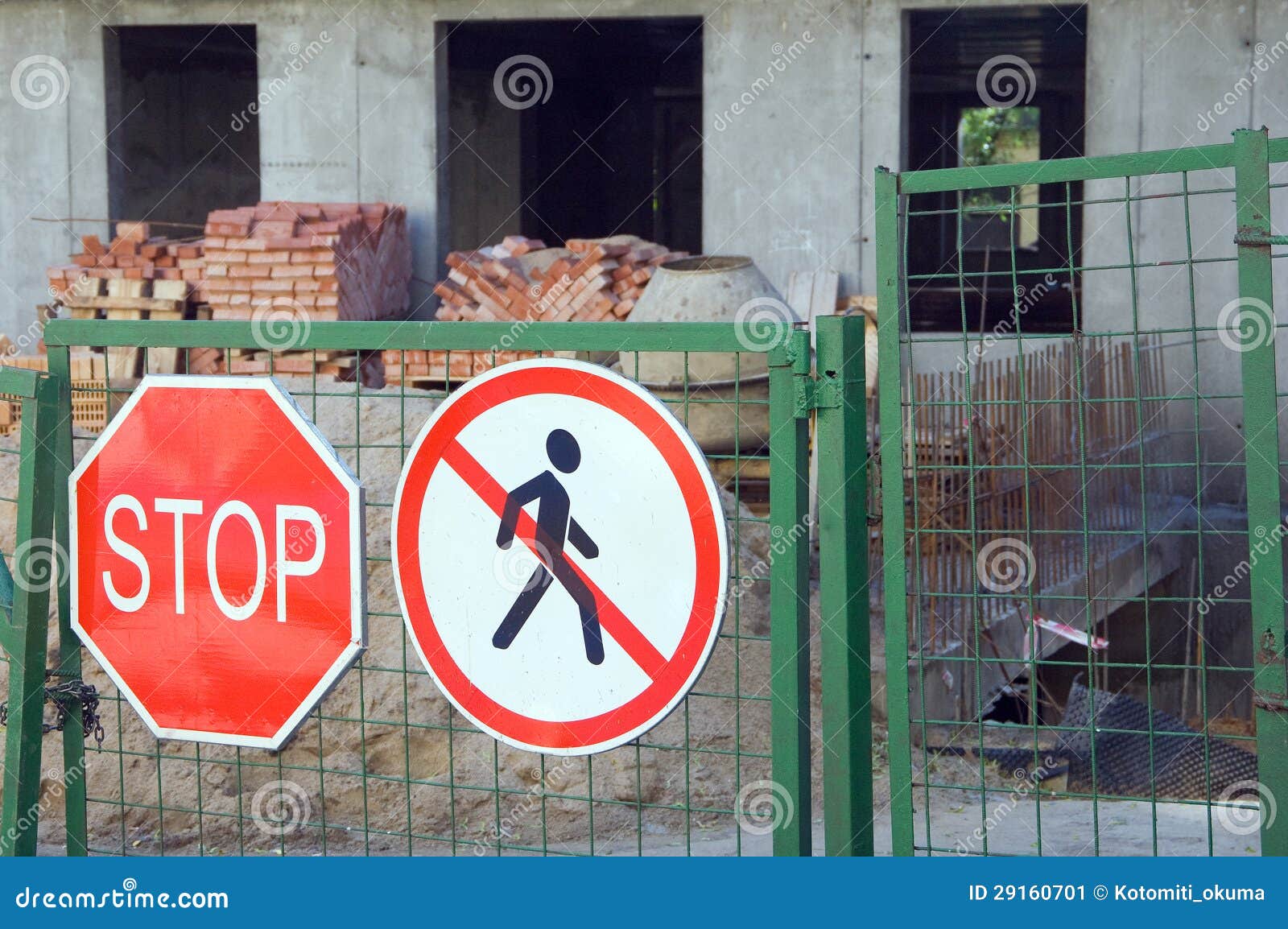 Stop! Pass is closed! stock image. Image of concrete - 29160701