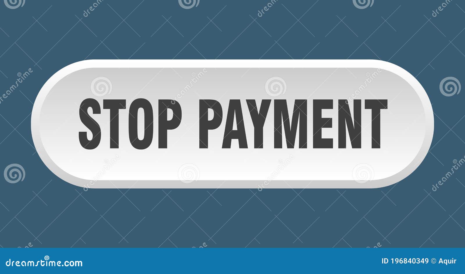 Stop payment button stock vector. Illustration of gray - 196840349