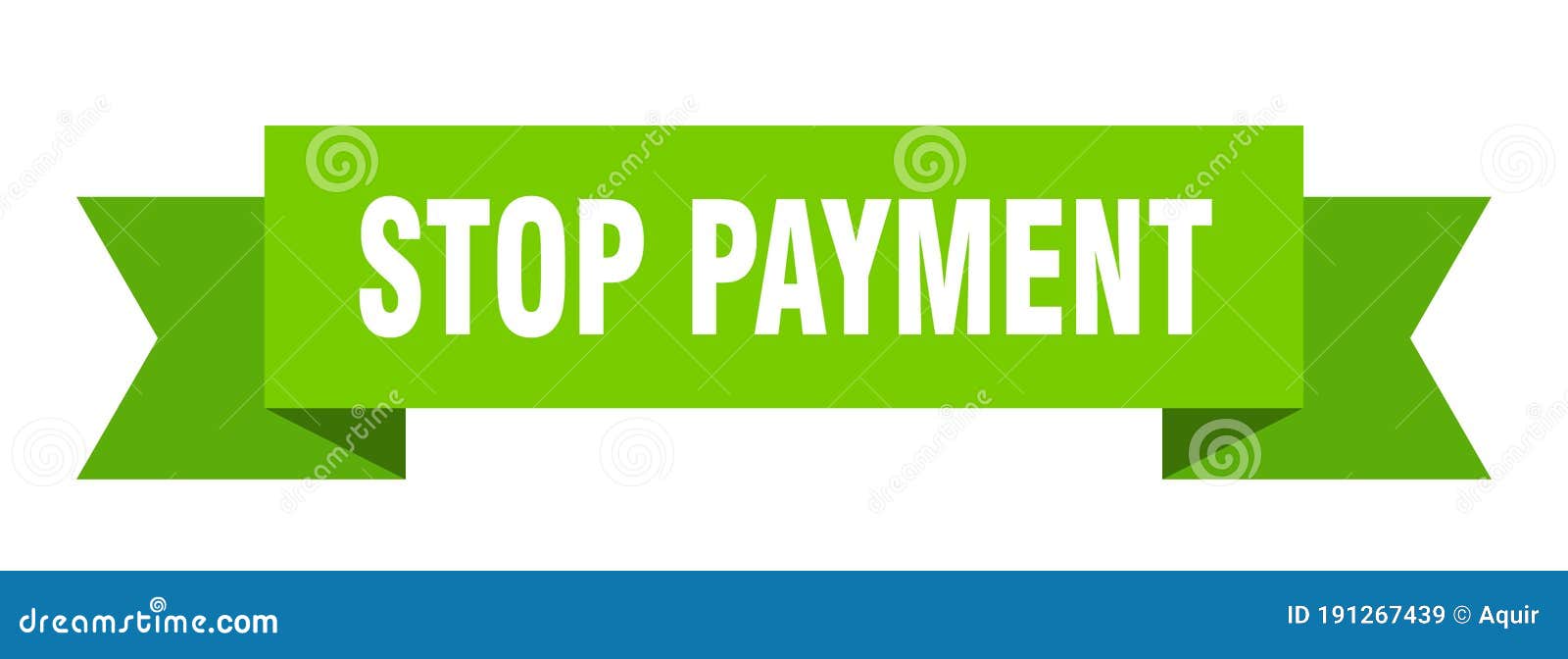 Stop payment ribbon. stock vector. Illustration of insignia - 191267439