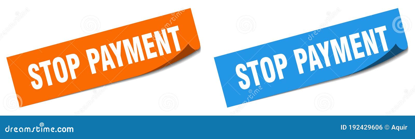 Stop Payment Sticker. Stop Payment Sign Set Stock Vector - Illustration ...