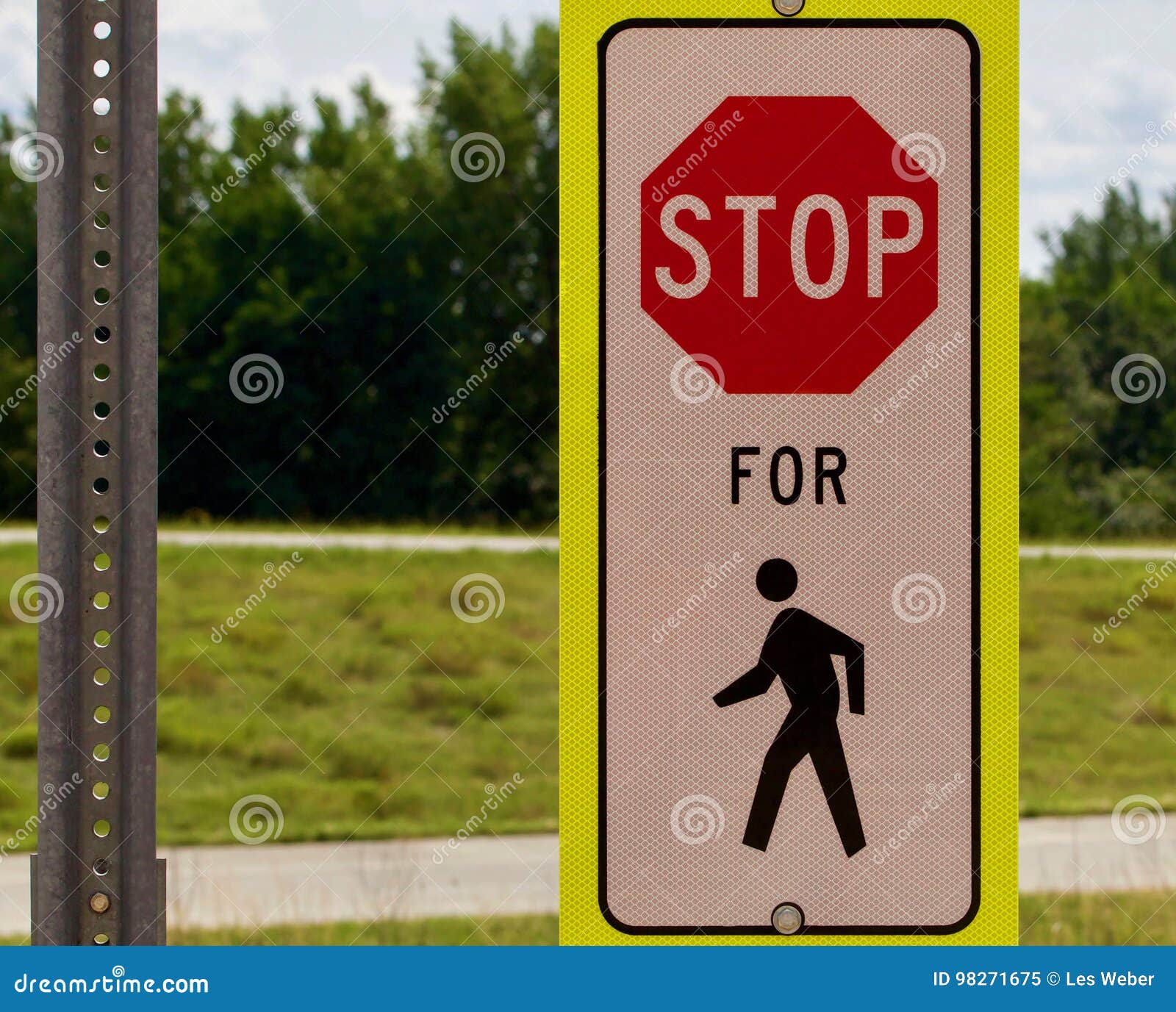 Stop for pedestrian stock image. Image of equipment, city - 98271675