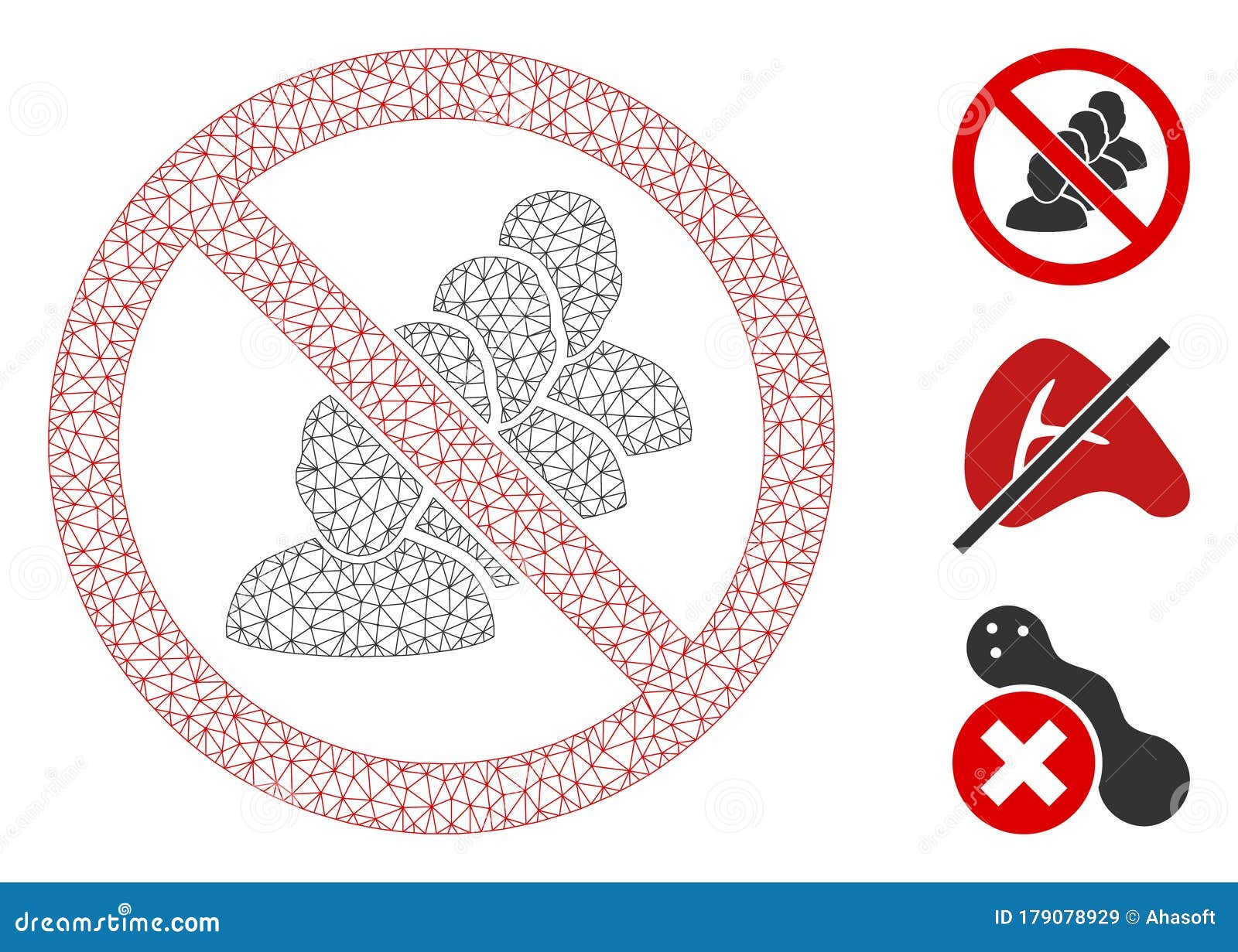 Stop People Queue Polygonal Frame Vector Mesh Illustration Stock Vector ...