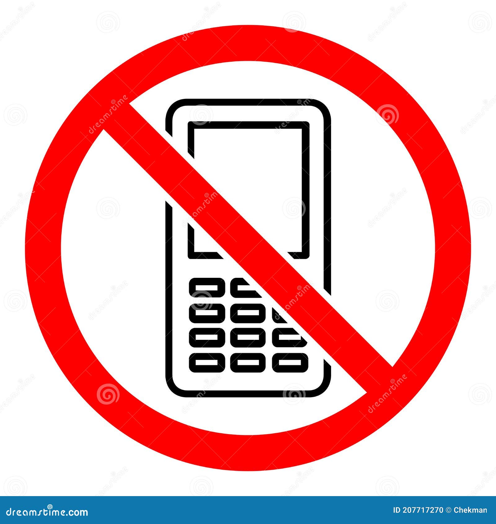 Stop Phone Sign. No Phone. Forbidden Cell Phone Sign. Vector ...