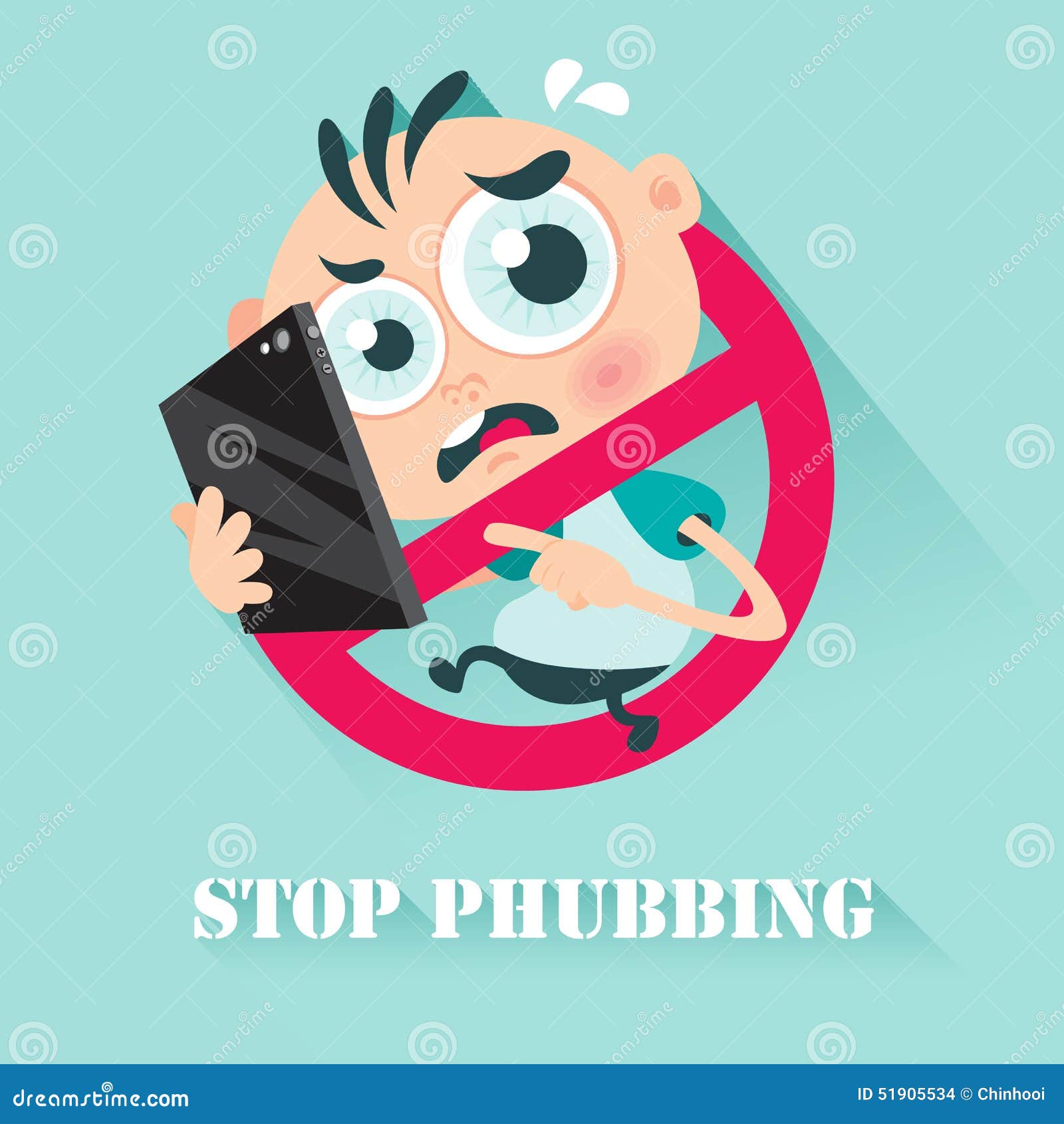 Stop Phubbing, Infographics . Cartoon Vector | CartoonDealer.com #34722329