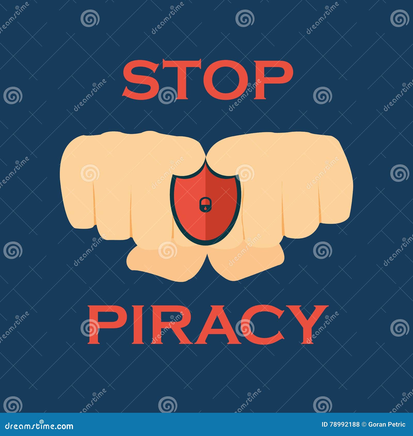 Stop Piracy .No Piracy Icon and Stock Illustration - Illustration of ...