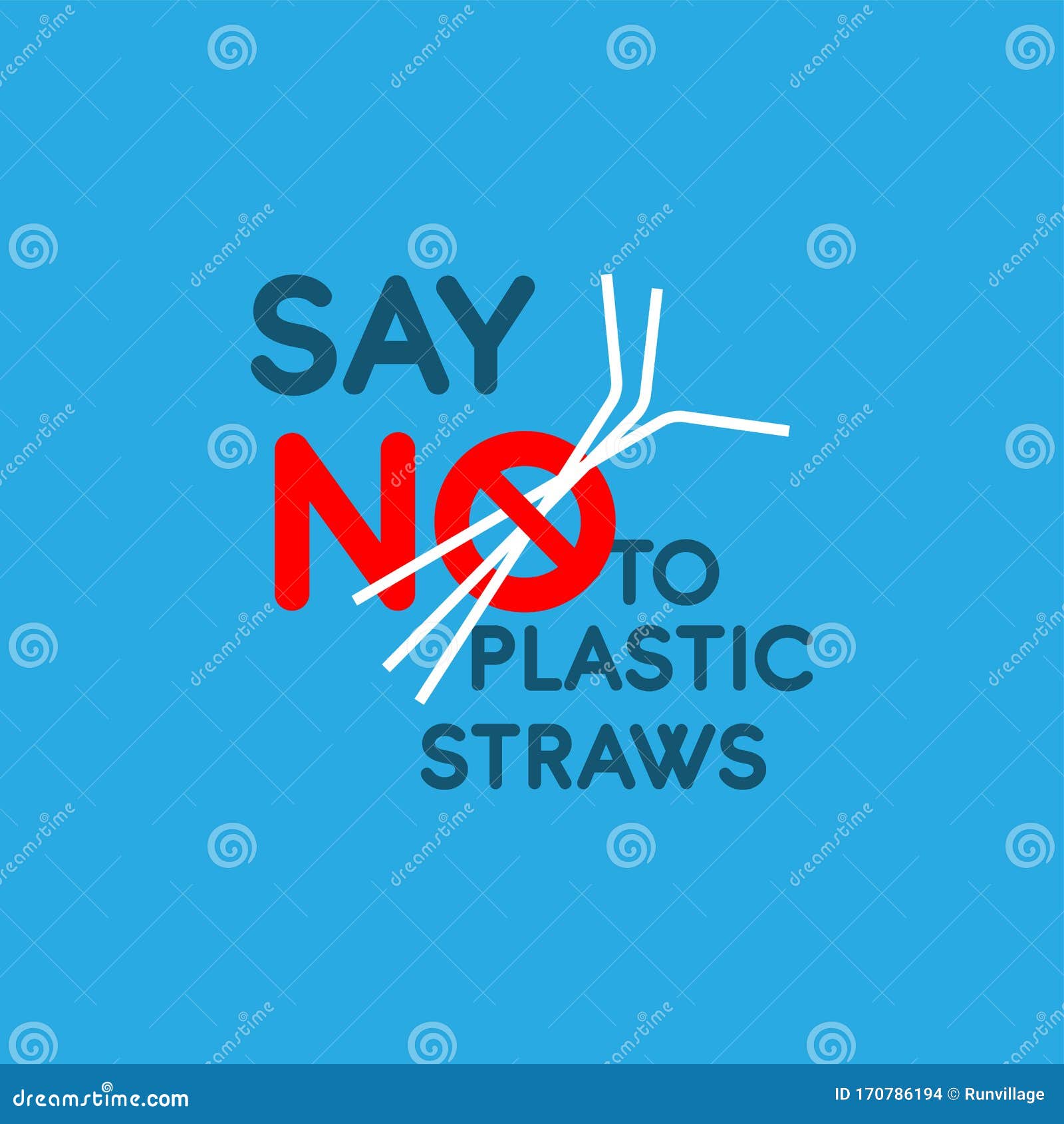 Stop Plastic Campaign. No Plastic Campaign Vector Stock Illustration ...