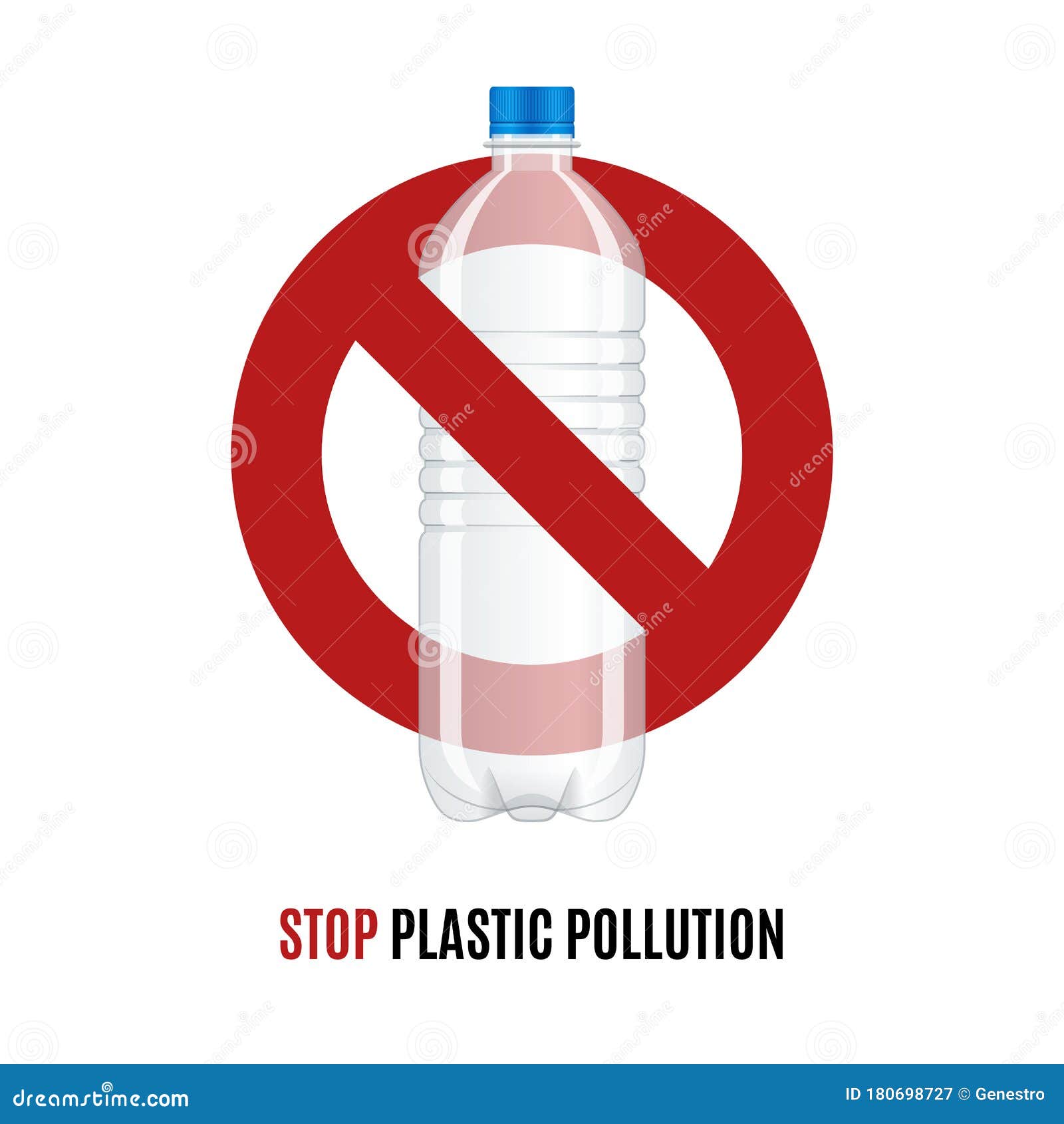 Stop Plastic Pollution Banner Stock Vector - Illustration of earth ...