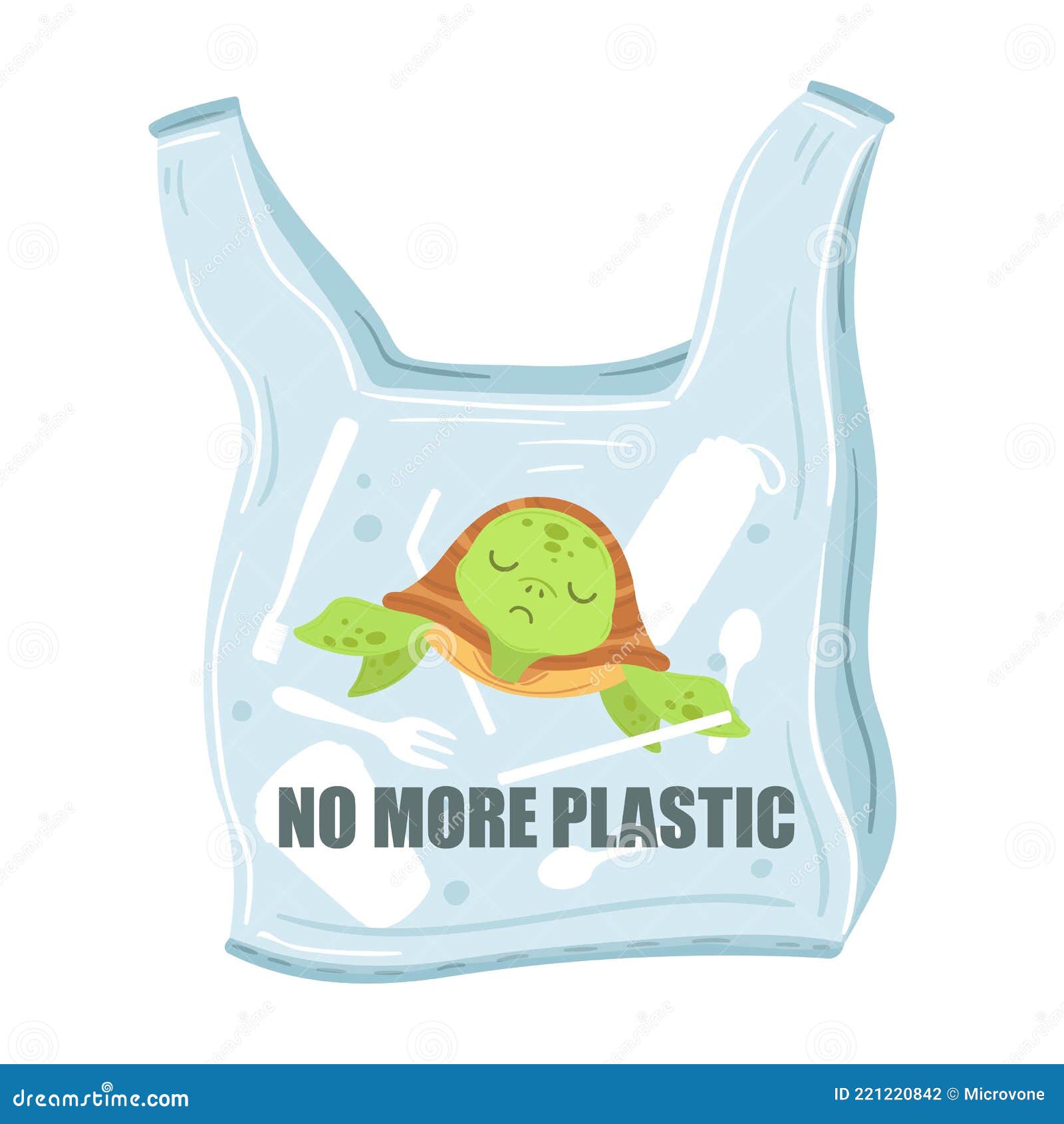Stop Plastic Pollution Cartoon Vector | CartoonDealer.com #159139951