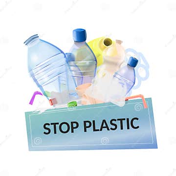 Stop plastic pollution stock vector. Illustration of marine - 119985578