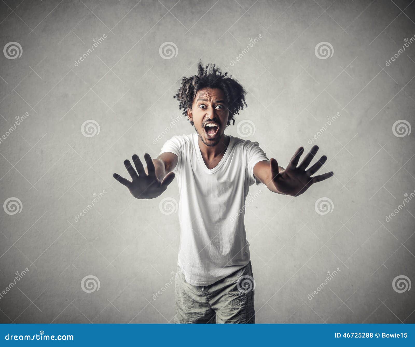 Stop please! stock photo. Image of gesture, wall, face - 46725288