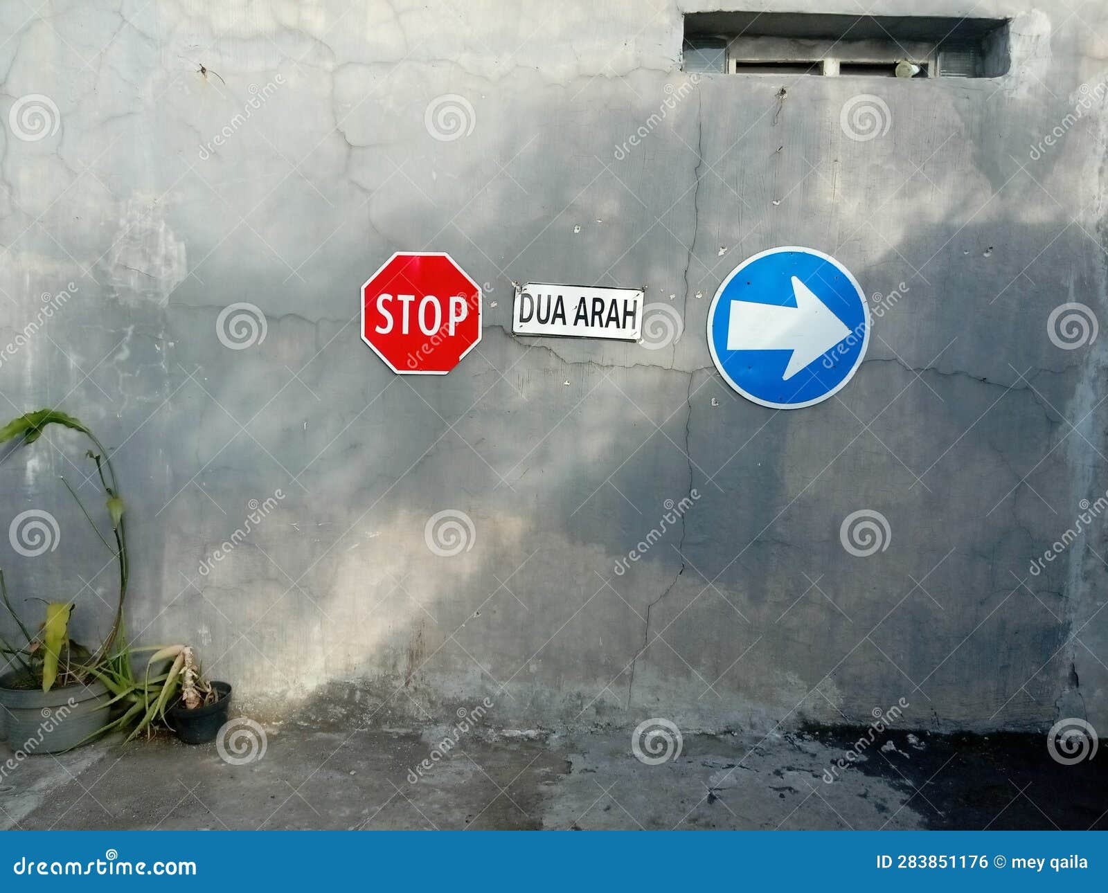 Stop.... Please Read the Warning & X22;two Ways& X22; Stock Photo ...