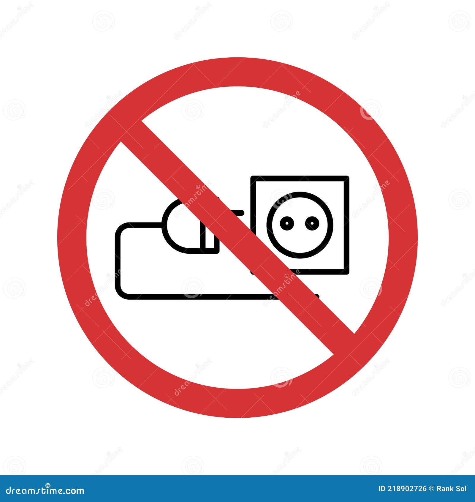 Stop Plug in Isolated Vector Icon Which Can Easily Modify or Edit Stock ...