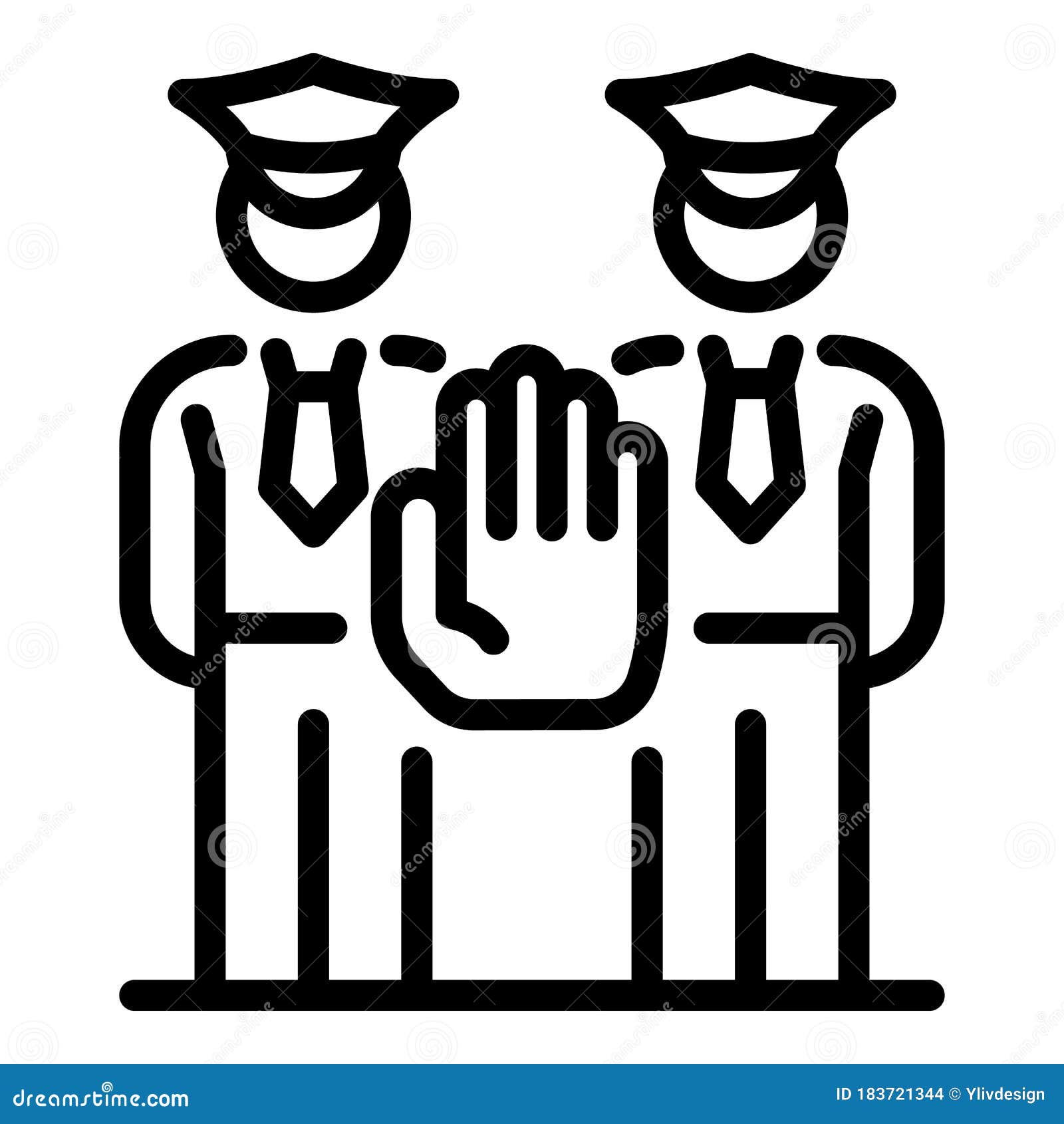 Stop Police Brutality Concept Icon Vector Illustration | CartoonDealer ...