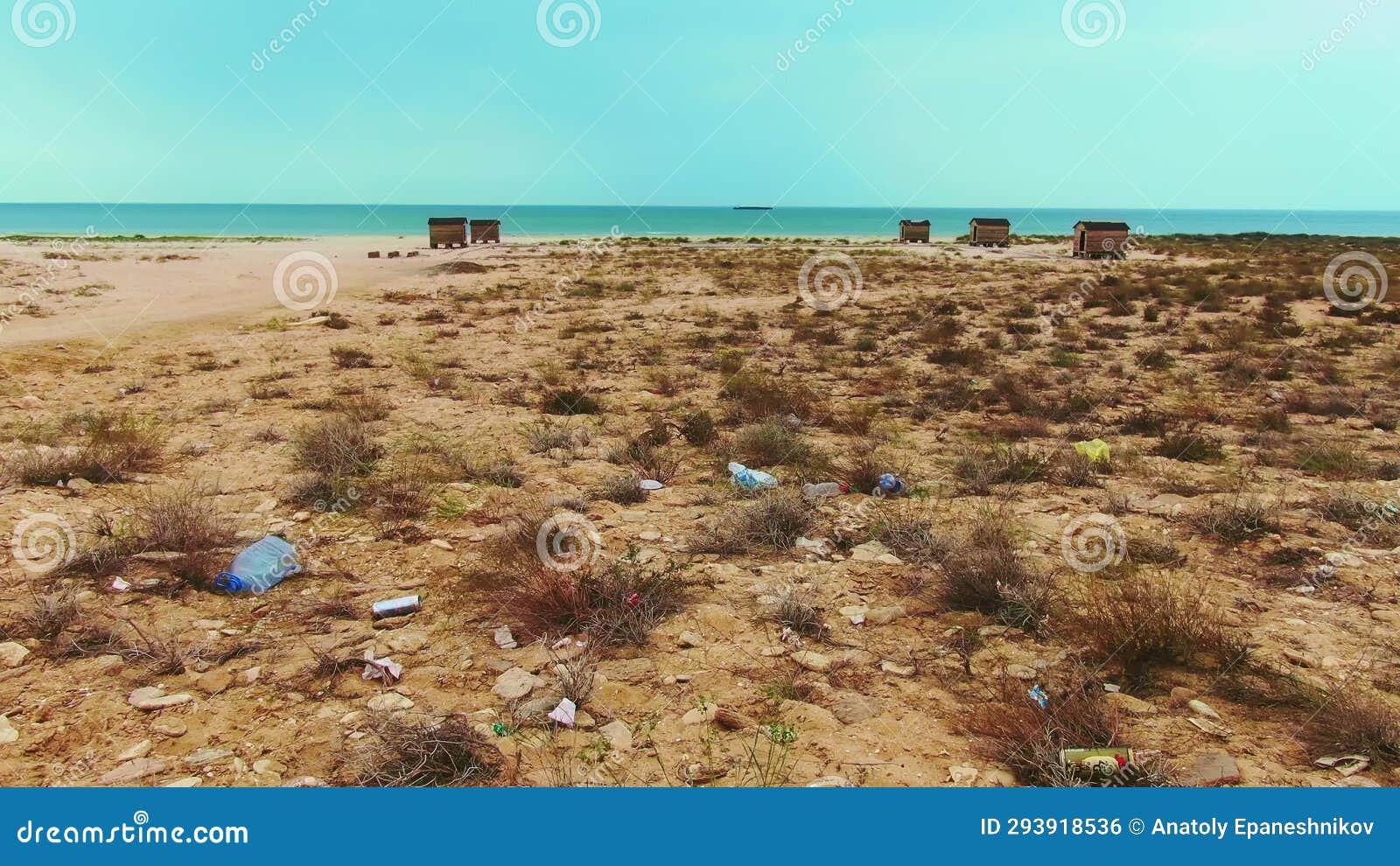 Stop Polluted Dump Garbage on Shore Sea. Rescue Ecological Environment ...