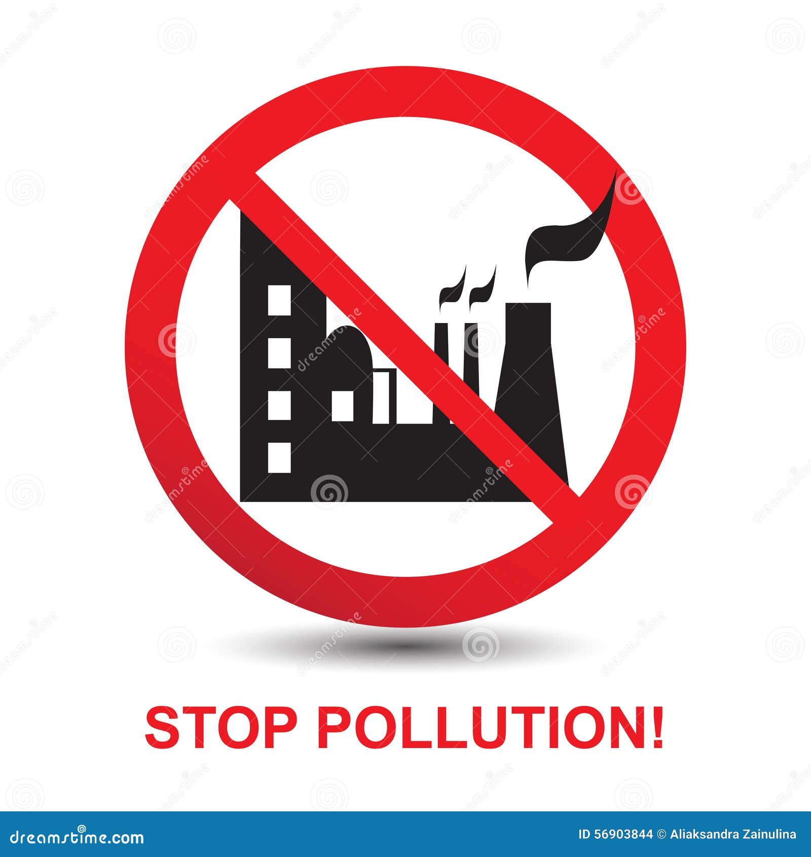 Stop Pollution Icon stock vector. Illustration of industrial - 56903844
