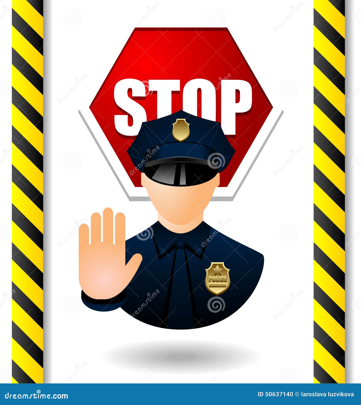 Stop poster stock vector. Illustration of enforcement - 50637140