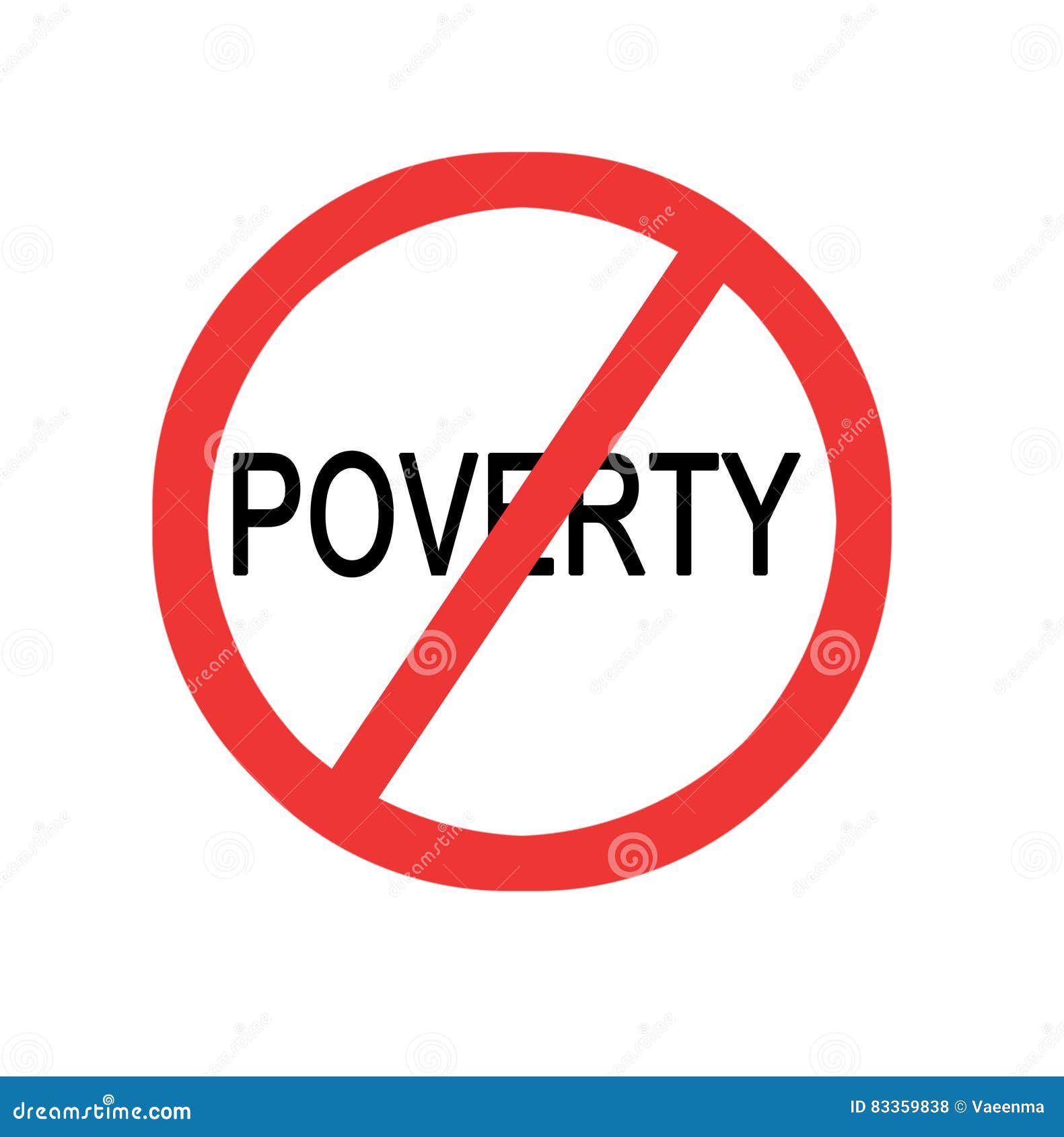 Stop poverty sign stock illustration. Illustration of stop - 83359838