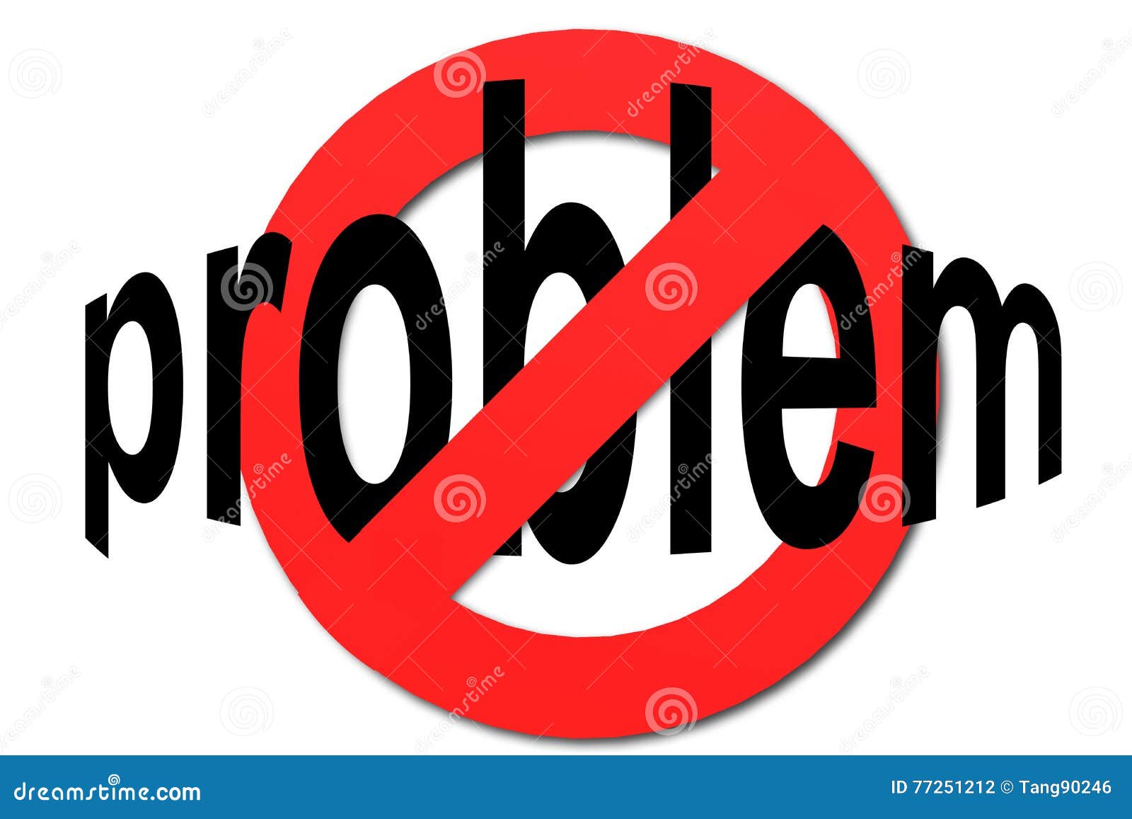 Stop problem sign in red stock illustration. Illustration of solution ...