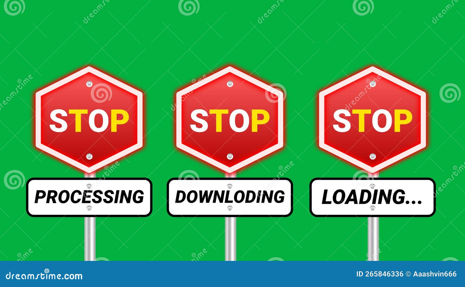 Stop Processing, Downloading, and Loading Concept Stock Illustration ...