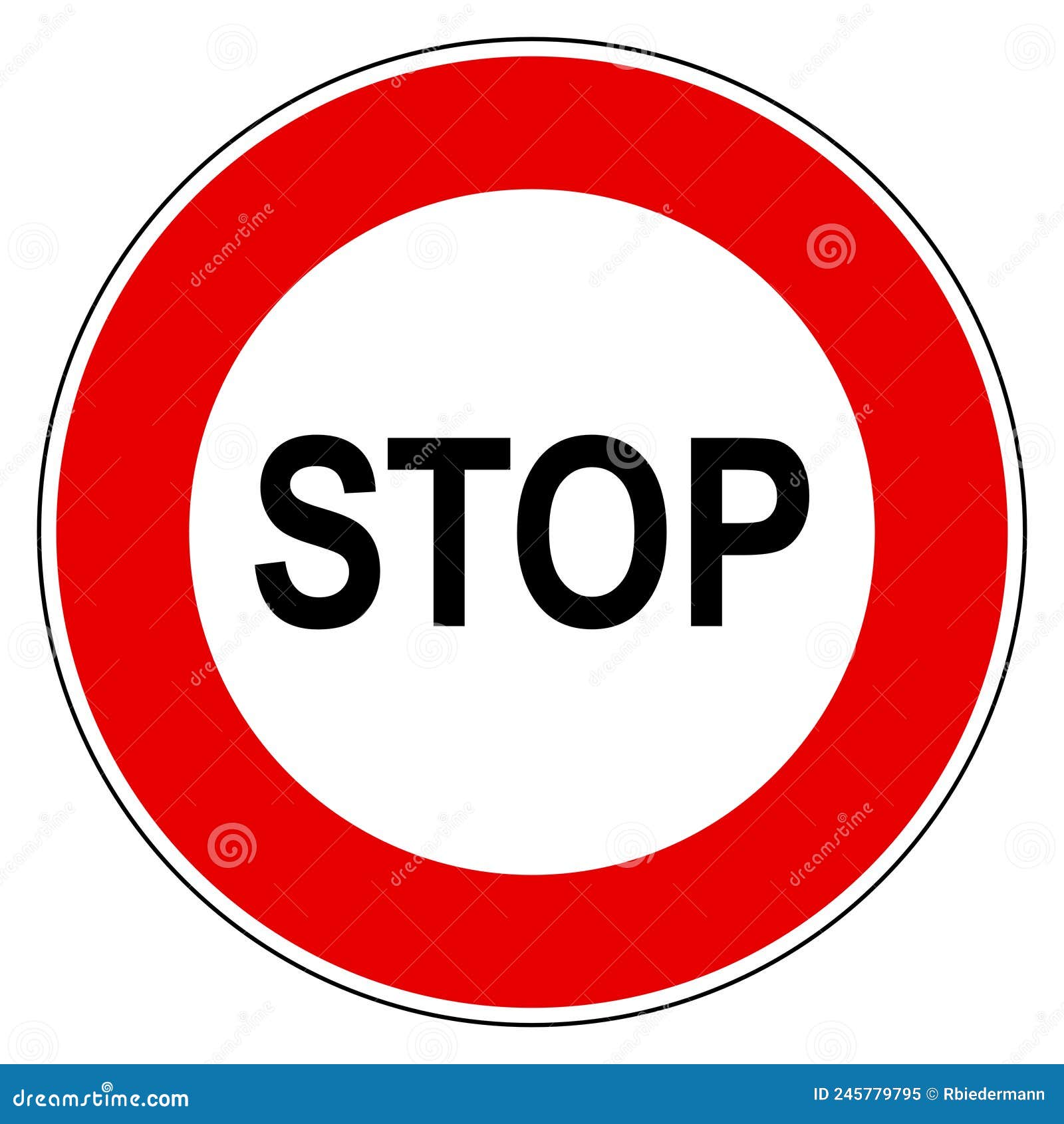 Stop and prohibition sign stock vector. Illustration of graphic - 245779795