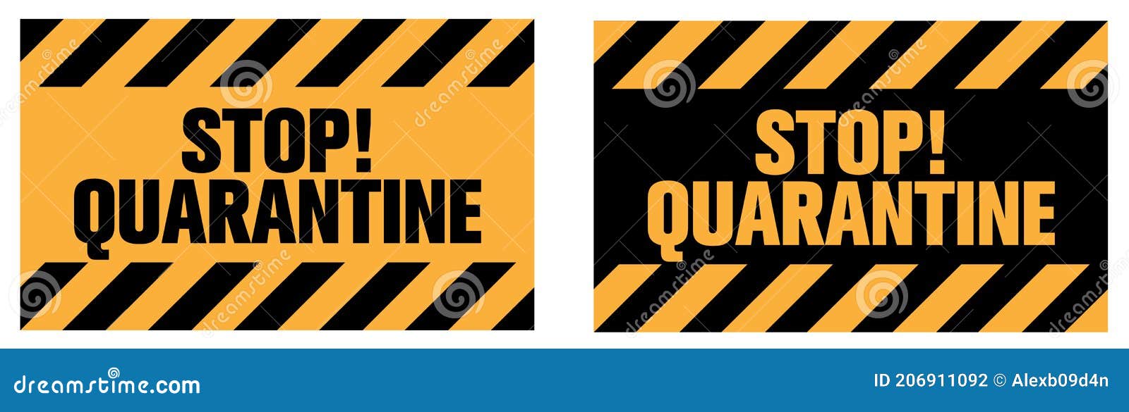 Stop Quarantine sign. stock vector. Illustration of black - 206911092