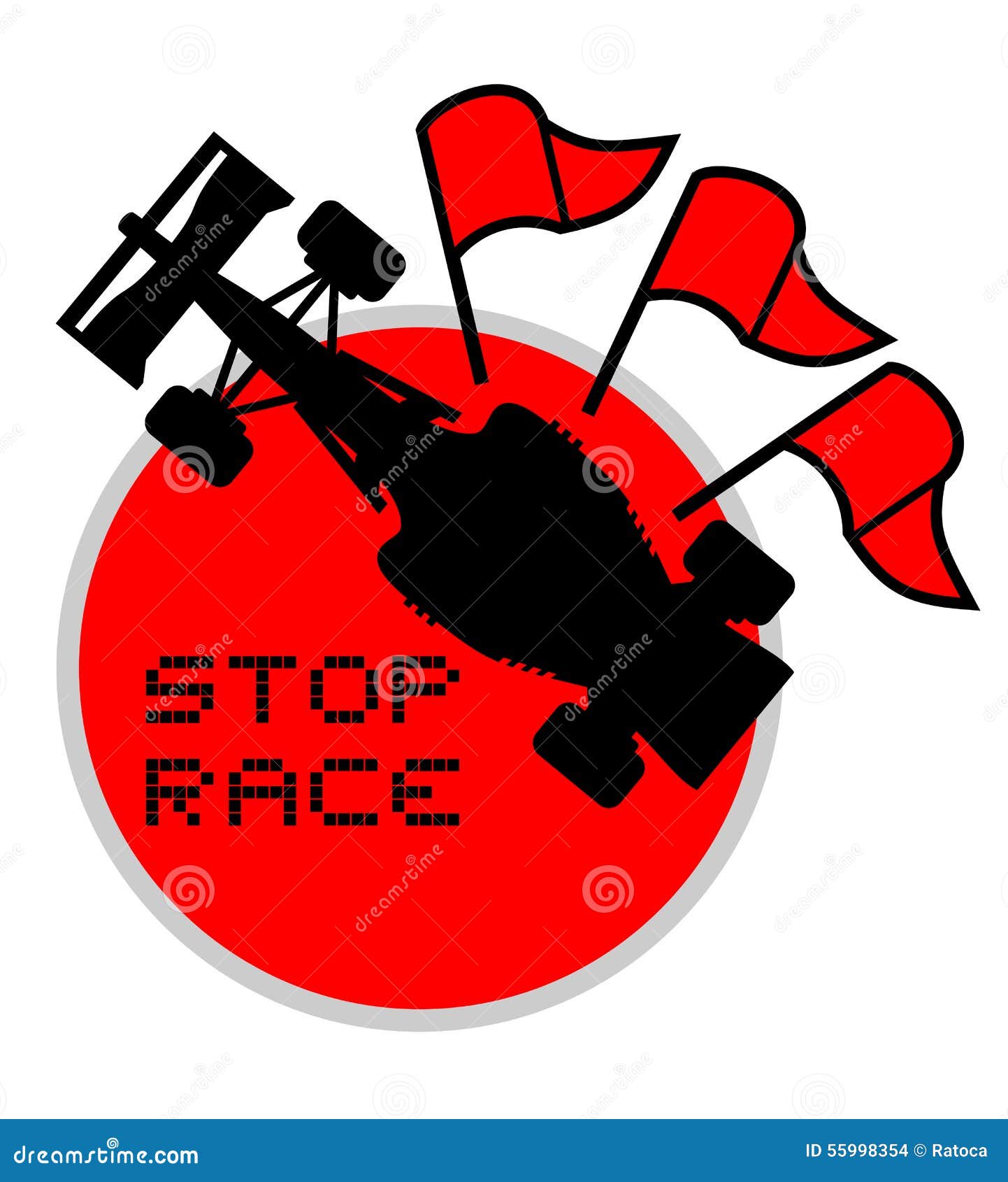 Stop race symbol stock vector. Illustration of race, start - 55998354