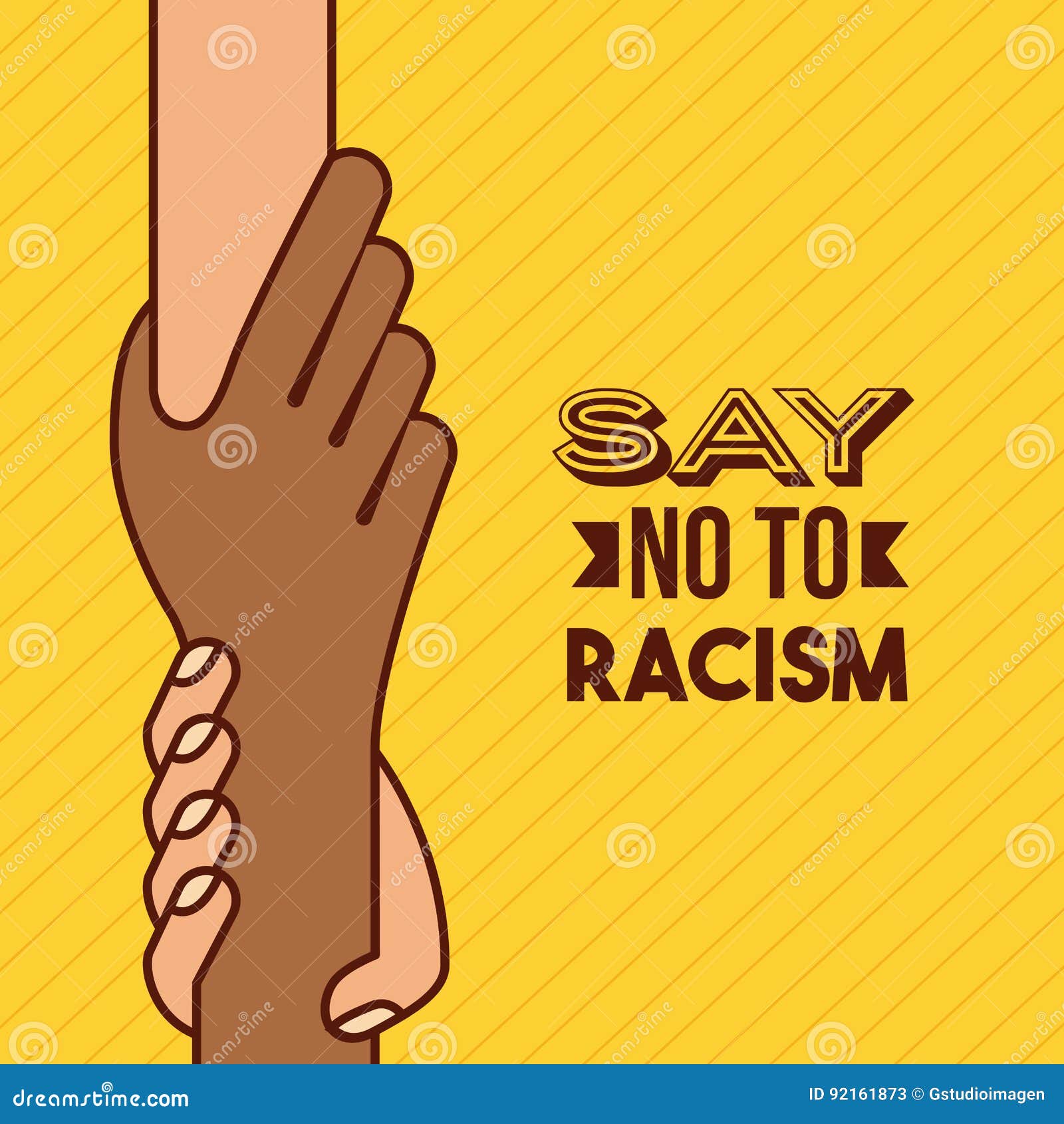 Stop Racism With Planet Earth Illustration Cartoon Vector ...