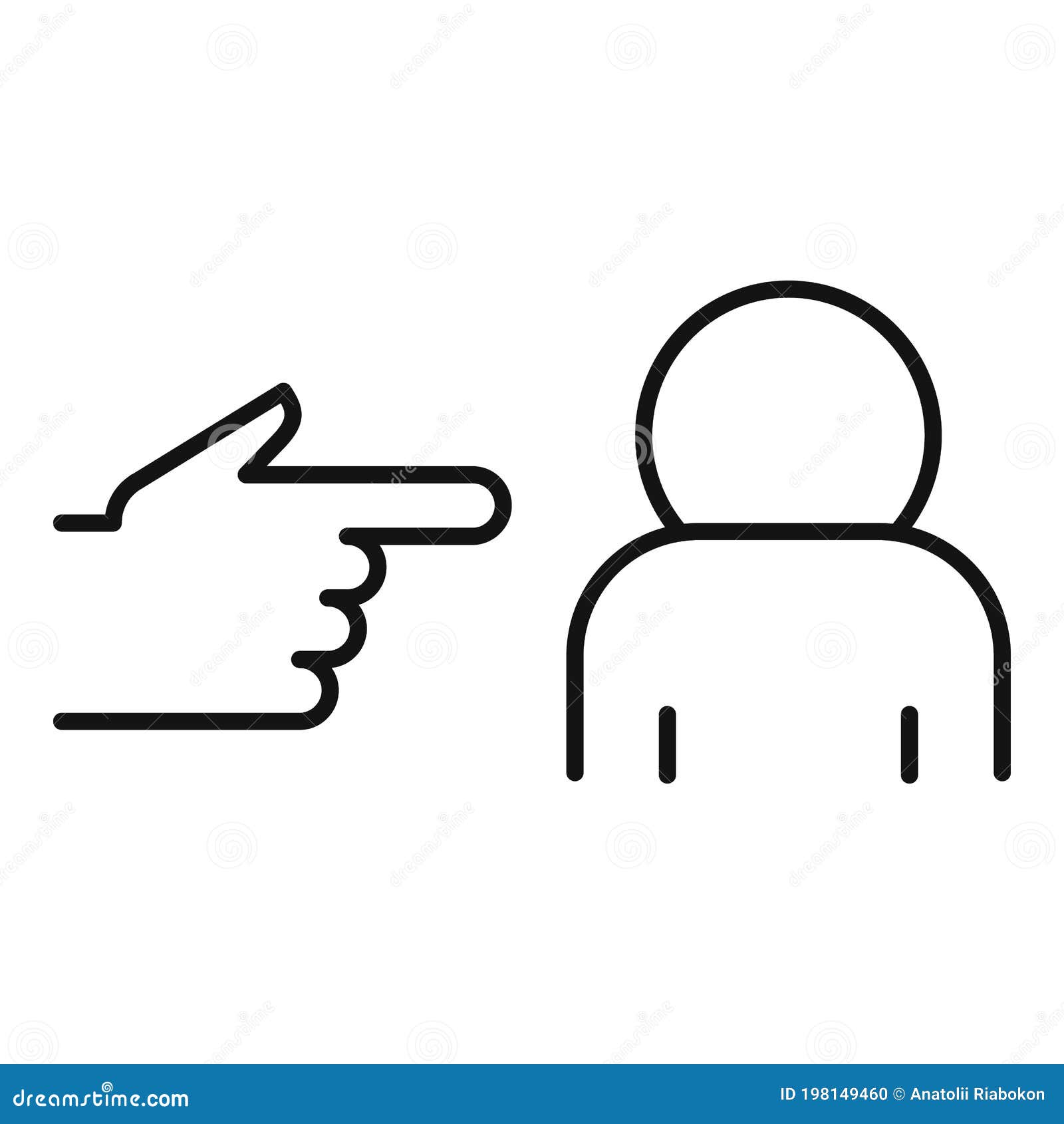 Stop Racism Kid Icon, Outline Style Stock Vector - Illustration of ...