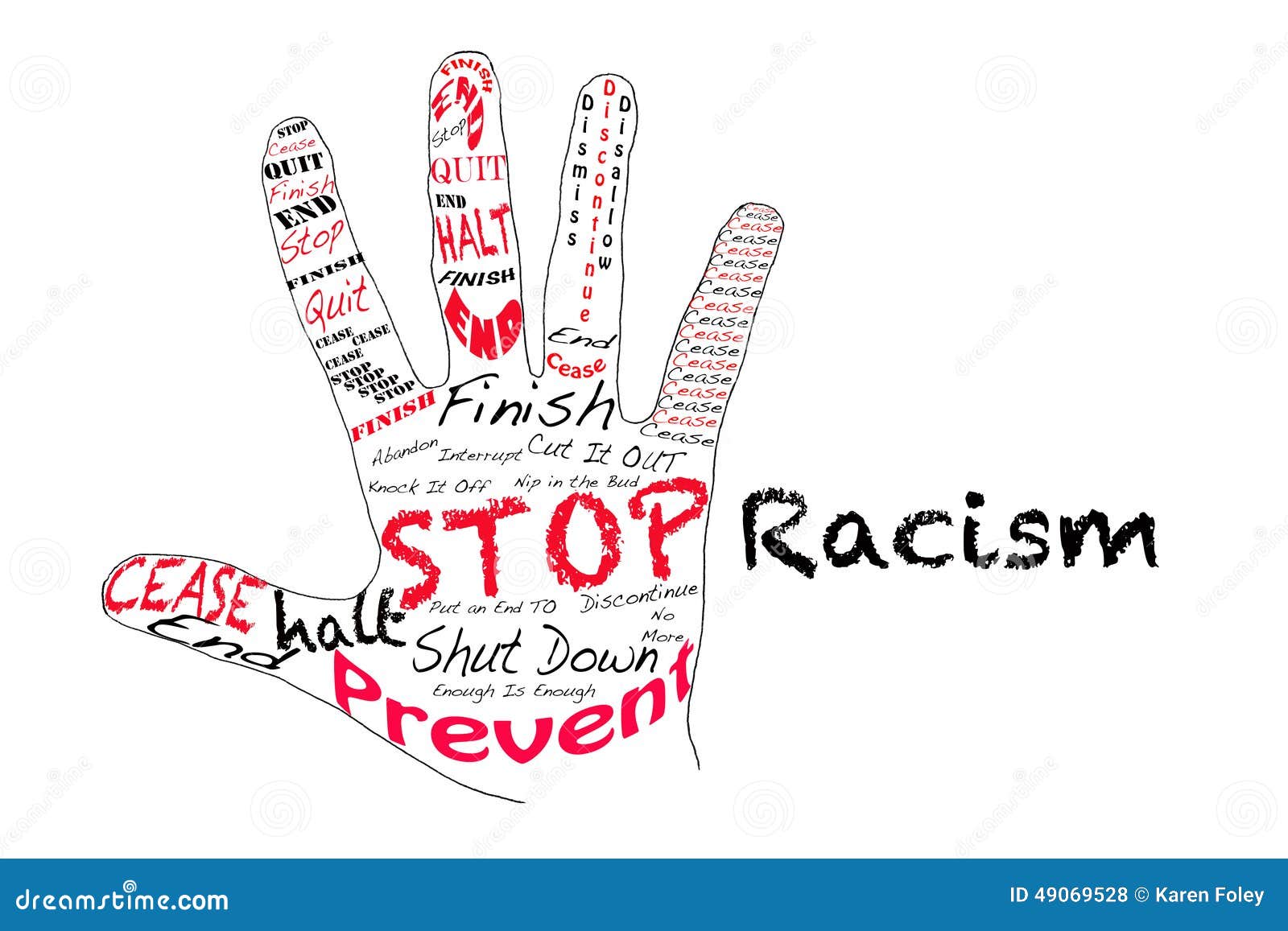 Stop Racism stock illustration. Illustration of racism - 49069528