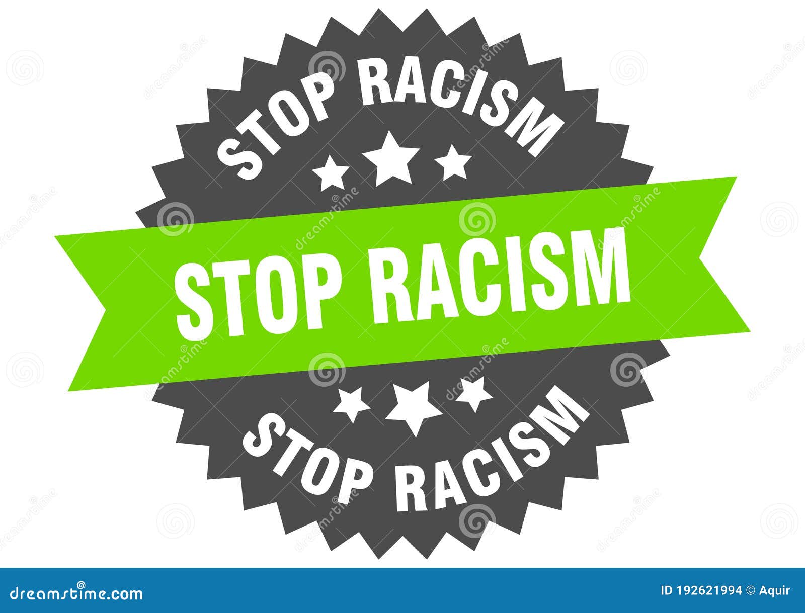 Stop Racism Round Ribbon Label. Stop Racism Sign Stock Vector ...