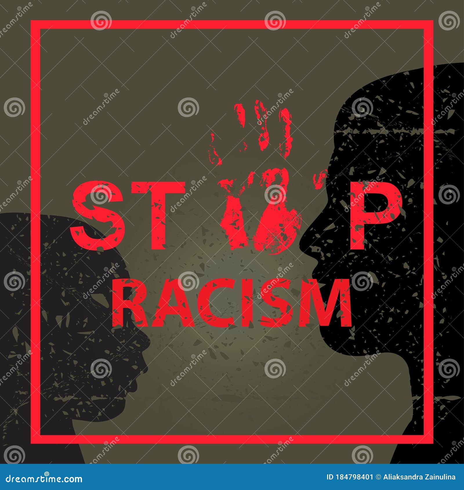 Stop Racism With Planet Earth Illustration Cartoon Vector ...