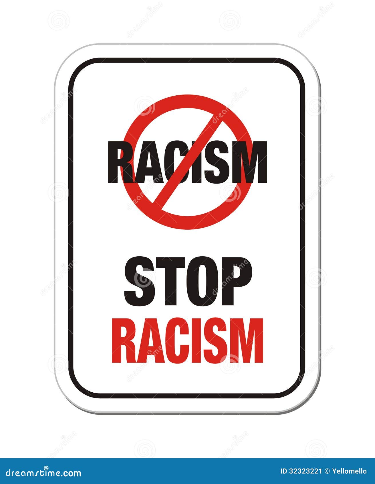 Stop Racism. Hand Drawn Lettering Logo For Social Media Content. Anti ...