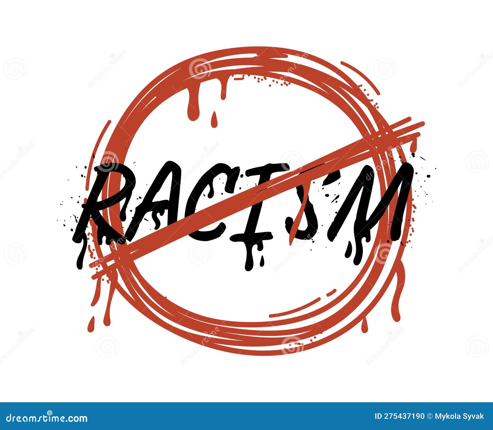 Stop Racism Street Art stock illustration. Illustration of racism ...